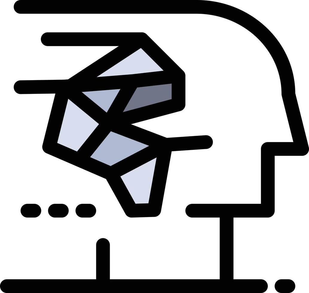Android Artificial Brain Human Interface Flat Color Icon Vector Icon