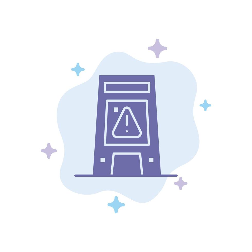 Floor Signal Signaling Warning Wet Blue Icon on Abstract Cloud ... Floor Signal Signaling Warning Wet Blue Icon on Abstract Cloud ...