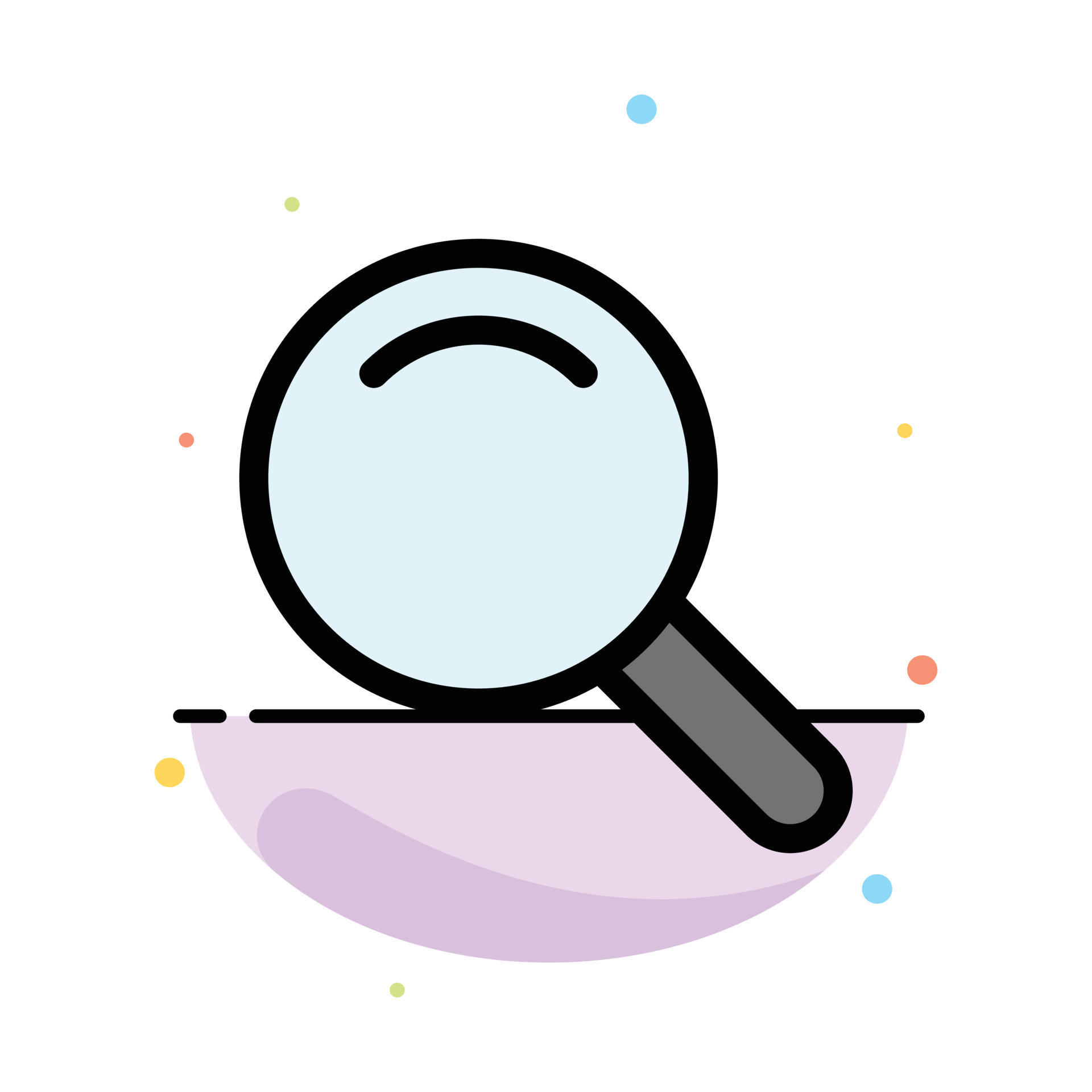 Expanded Search Ui Abstract Flat Color Icon Template 13147314 Vector ...
