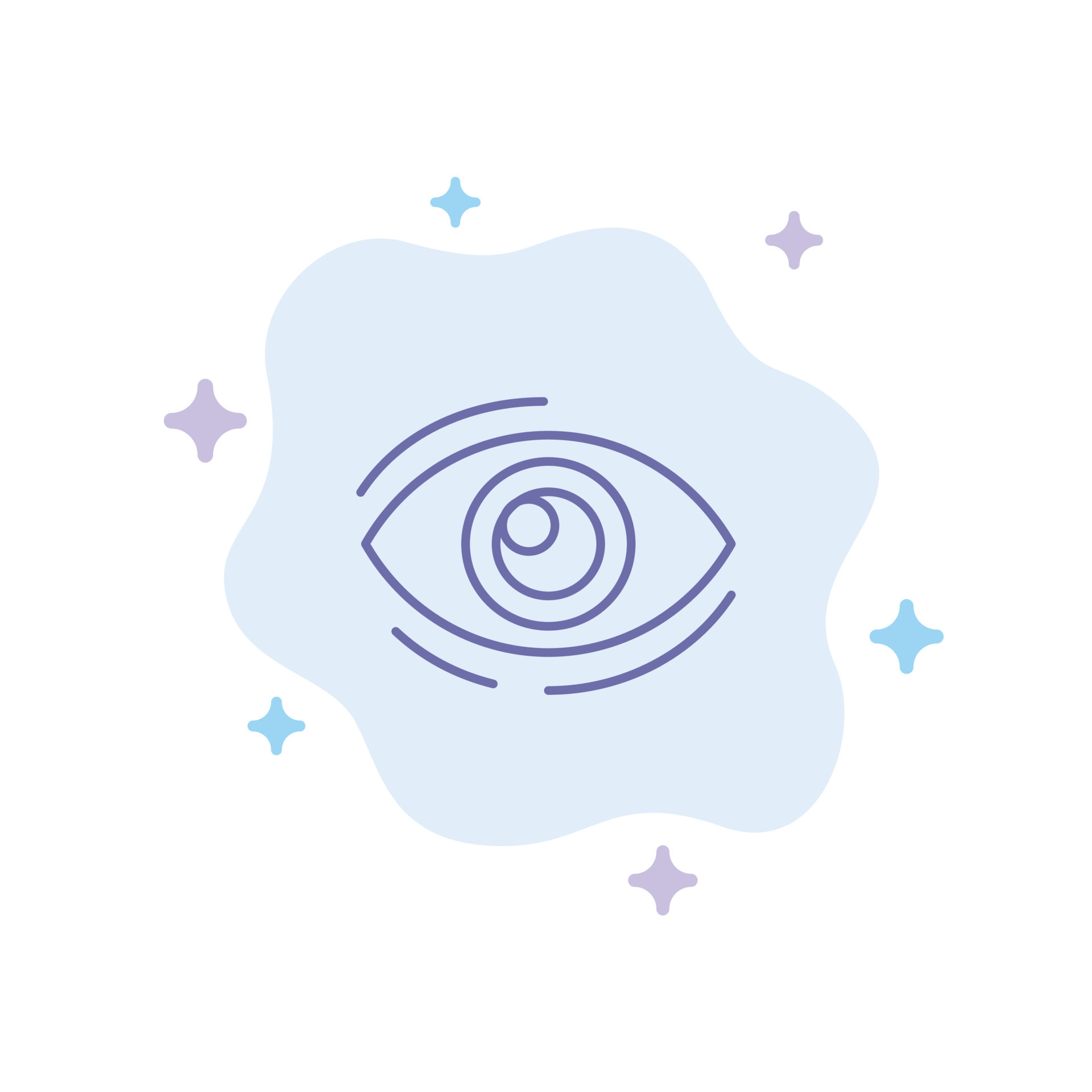 Eye Find Look Looking Search See View Blue Icon on Abstract Cloud ... Eye Find Look Looking Search See View Blue Icon on Abstract Cloud ...