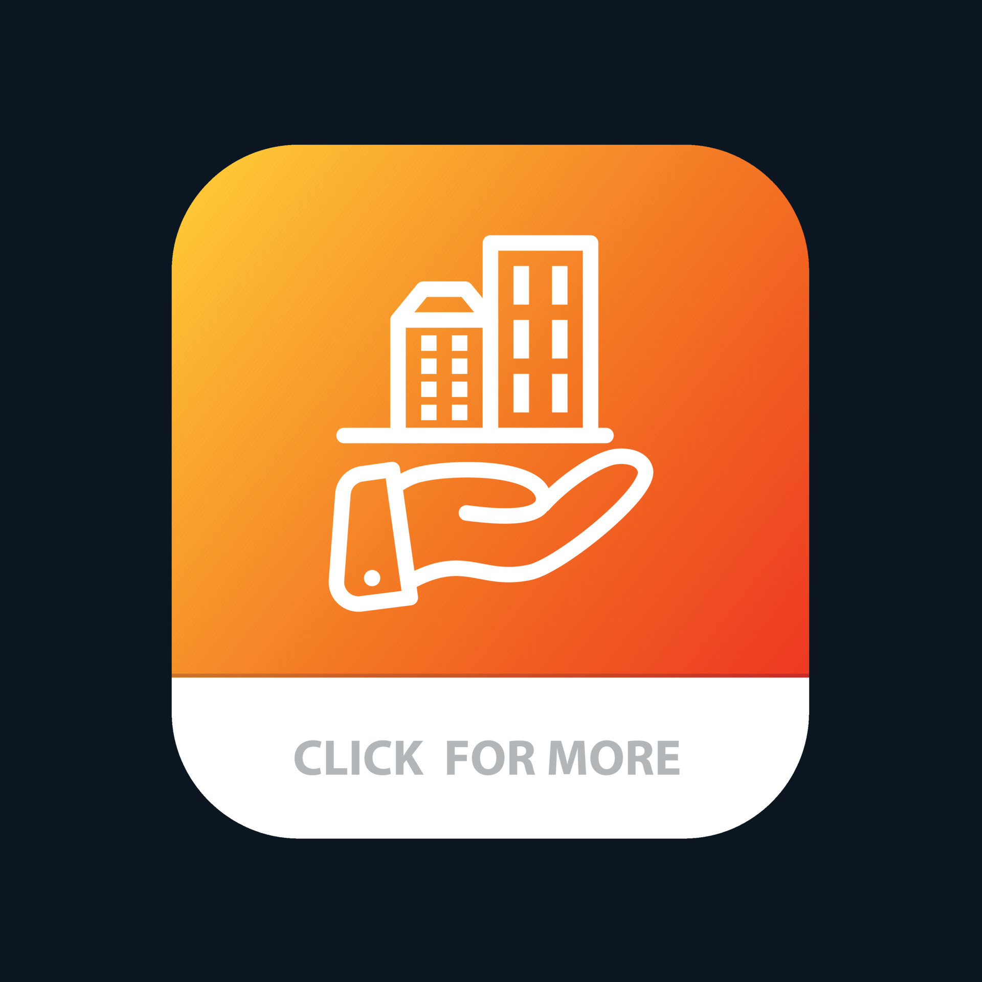 Architecture Business Modern Sustainable Mobile App Button Android And Ios Line Version 13147541