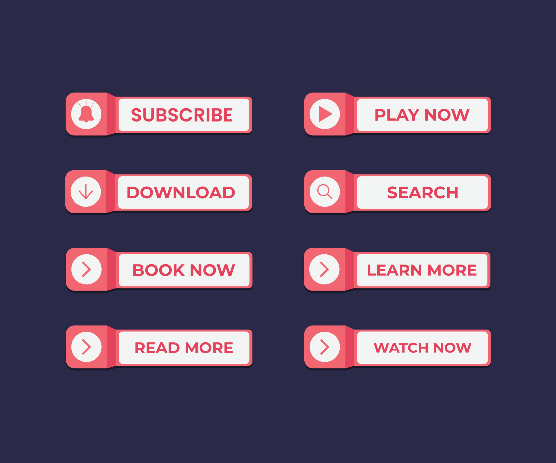 Web buttons or vector website interface action buttons set 13147951 ...