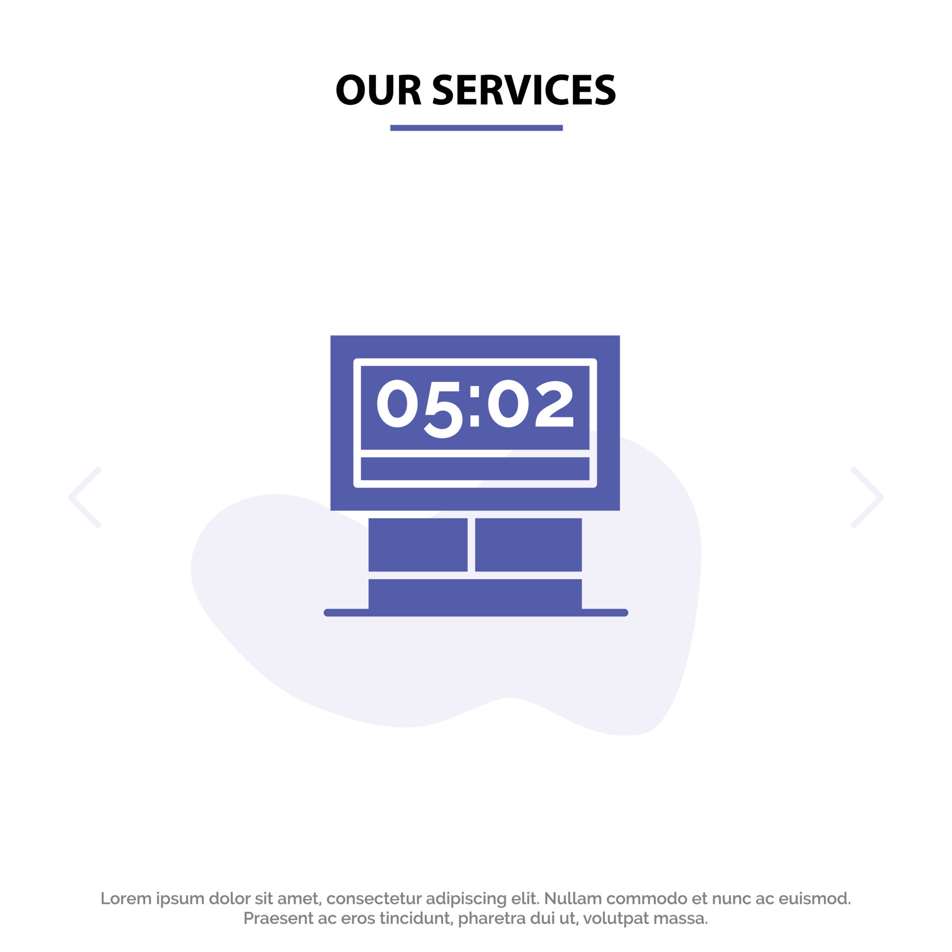 Our Services Board Game Score Scoreboard Solid Glyph Icon Web Card Template 13148717 Vector Art