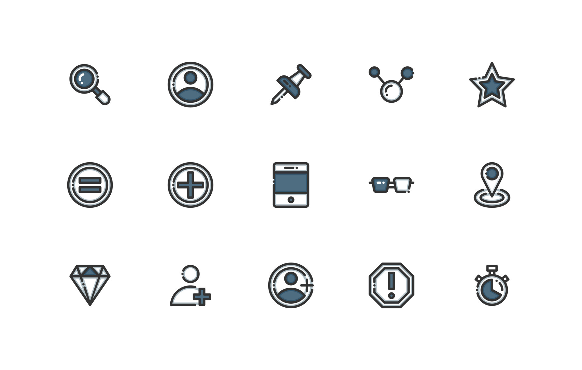 User Interface Essential Icon Set In Line Outline Color Style 13149701