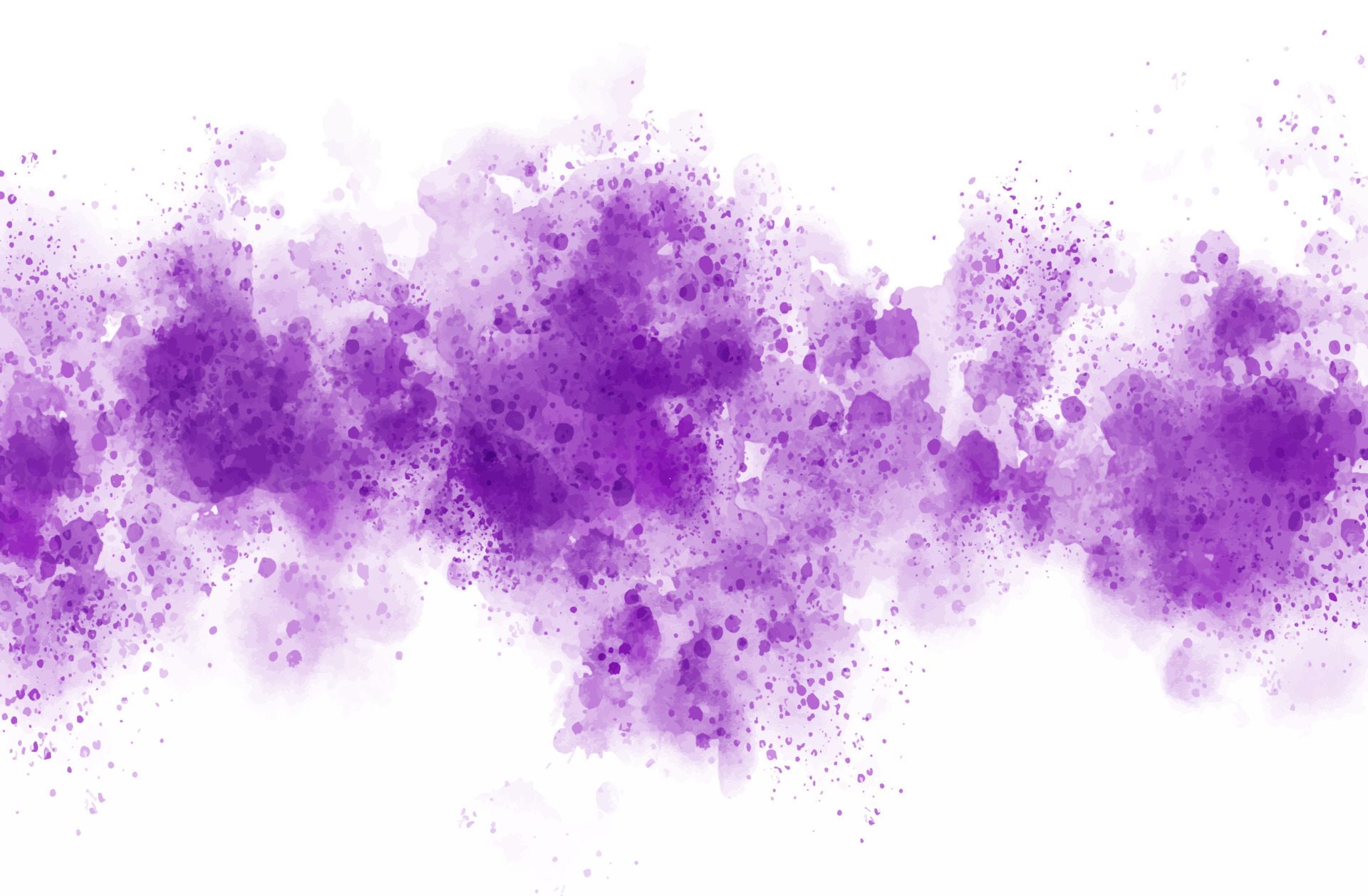 Abstract ultra violet purple grunge splash on white glowing background ...
