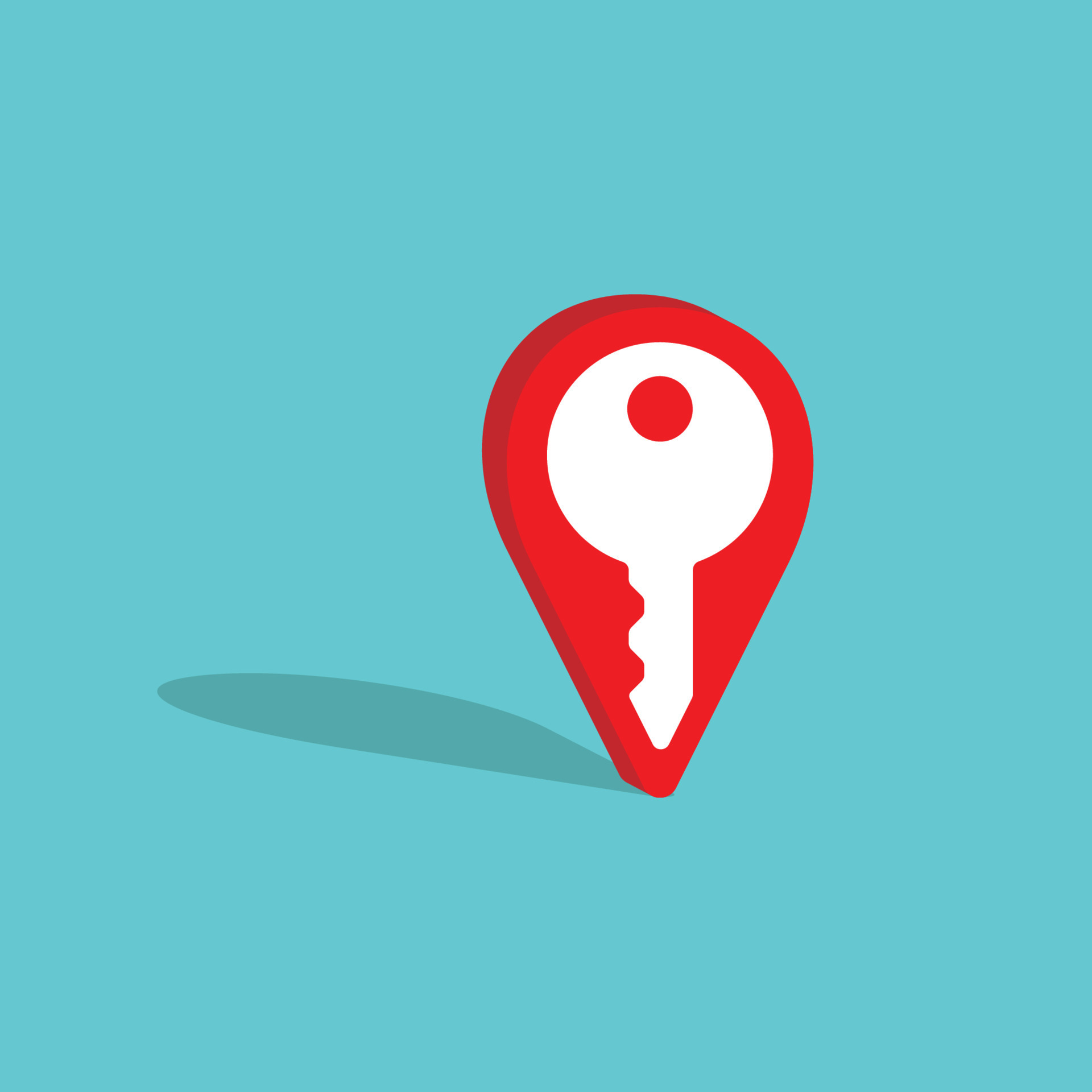 Map Icon With Pin Pointer Location With House Key 13151194 Vector Art ...