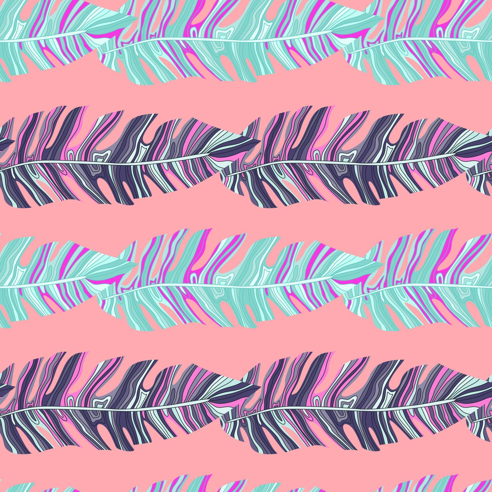 Graphic Exotic Plant Foliage Seamless Pattern Tropical Pattern Palm