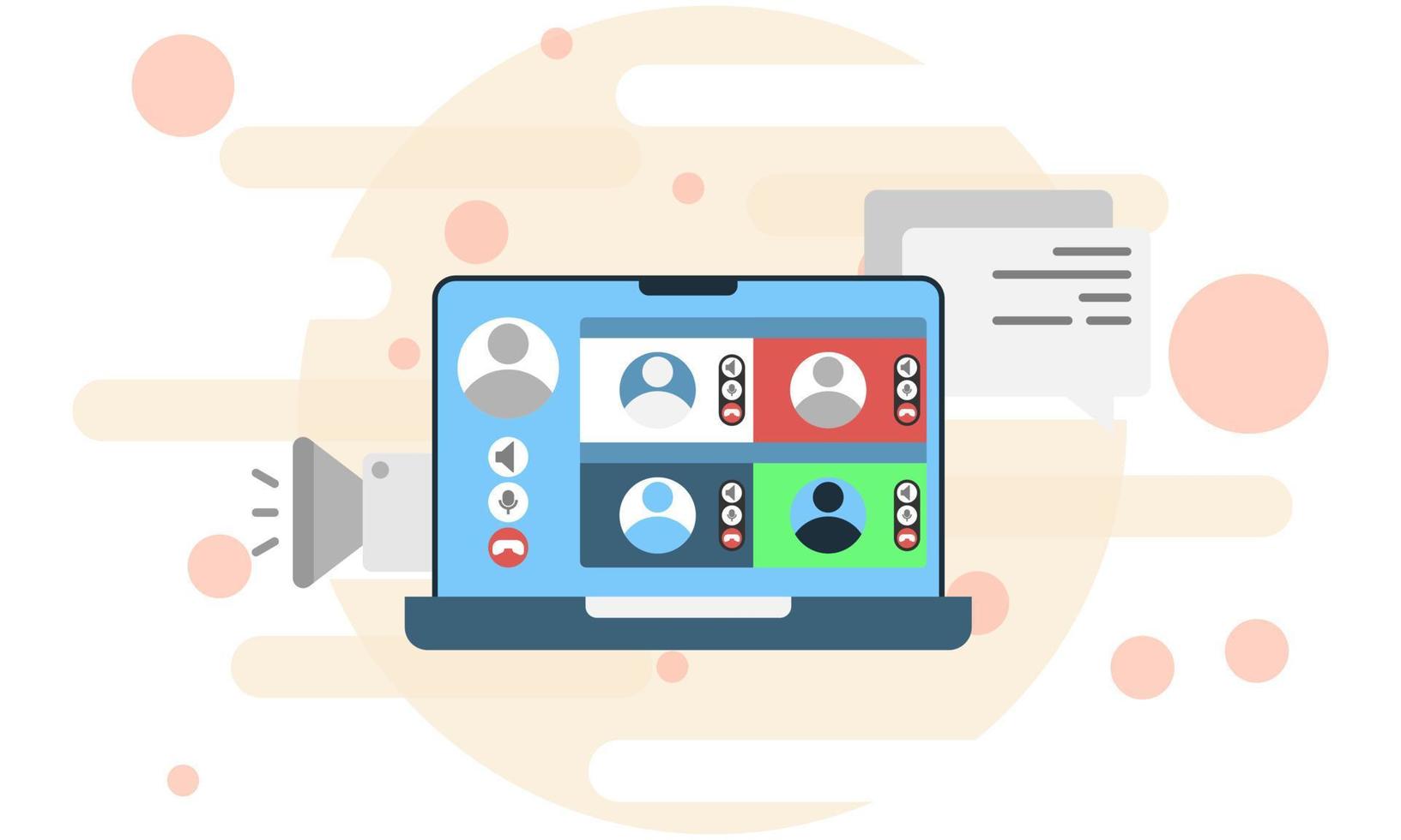 group video call via laptop 13153504 Vector Art at Vecteezy group video call via laptop 13153504 Vector Art at Vecteezy
