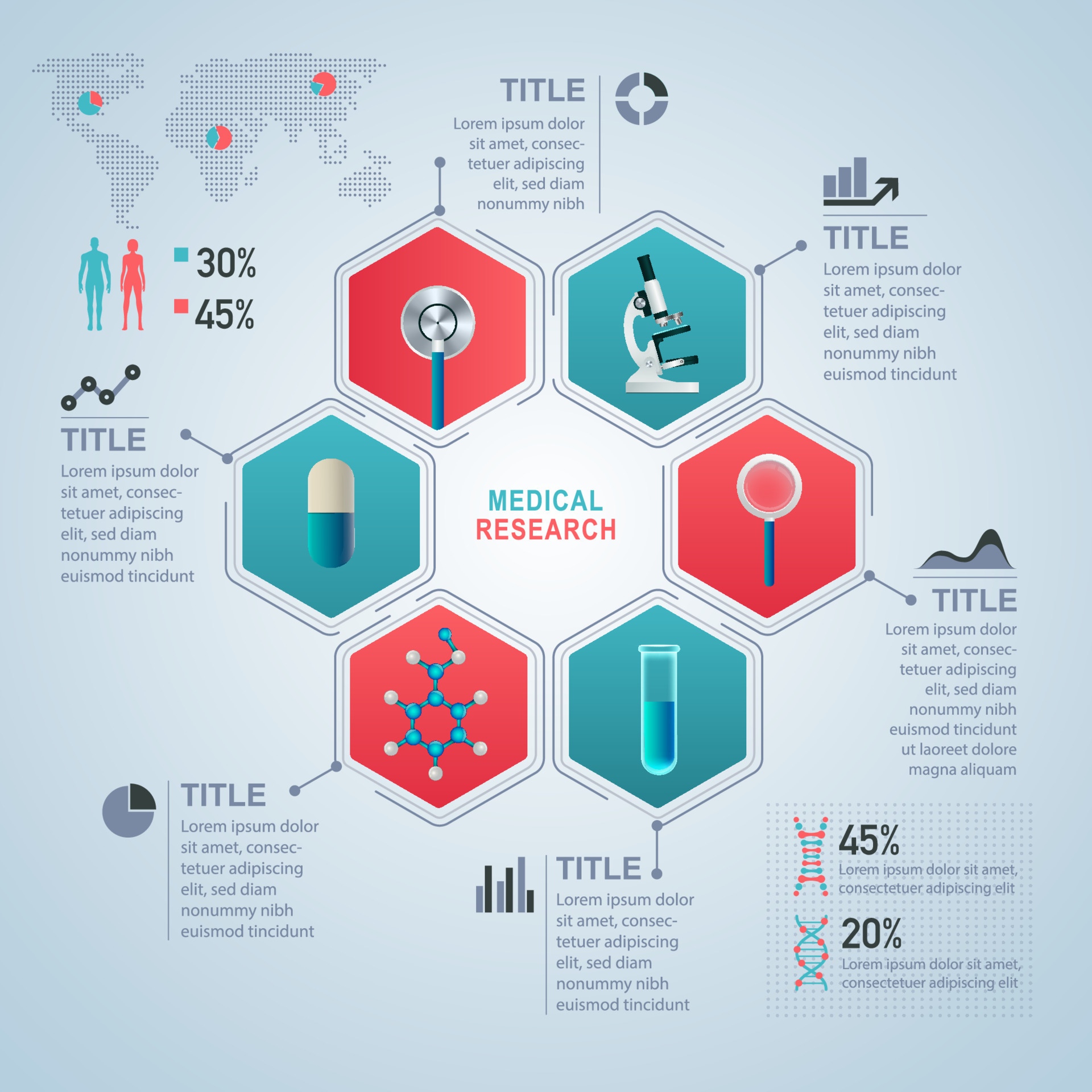 medical research infographics 13155400 Vector Art at Vecteezy