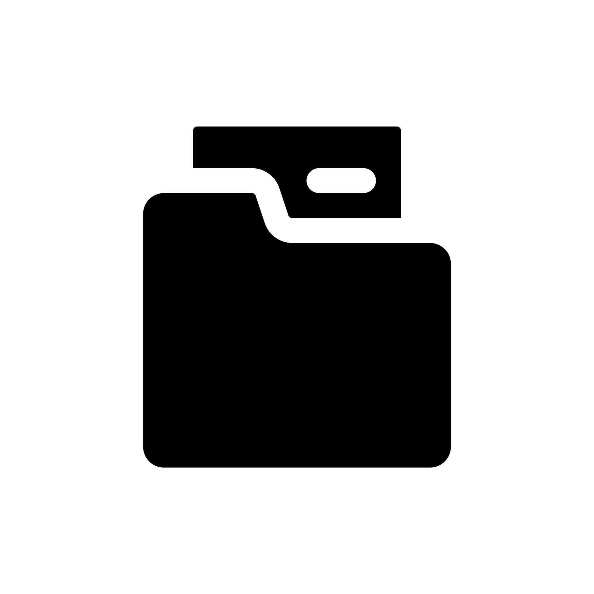 Folder black glyph ui icon. Stationery essential. Organize documents. User interface design ...