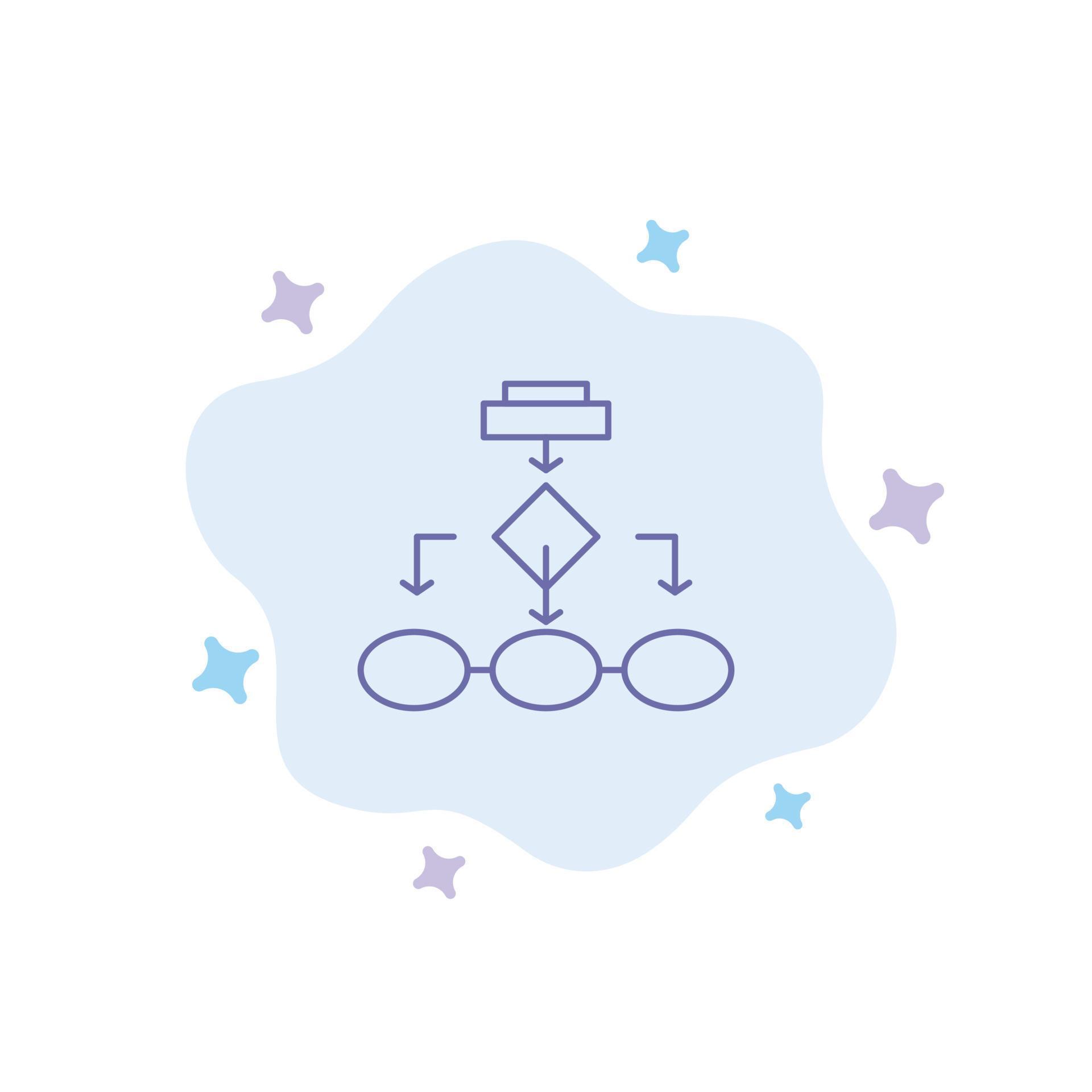 Flowchart Algorithm Business Data Architecture Scheme Structure Workflow Blue Icon On Abstract