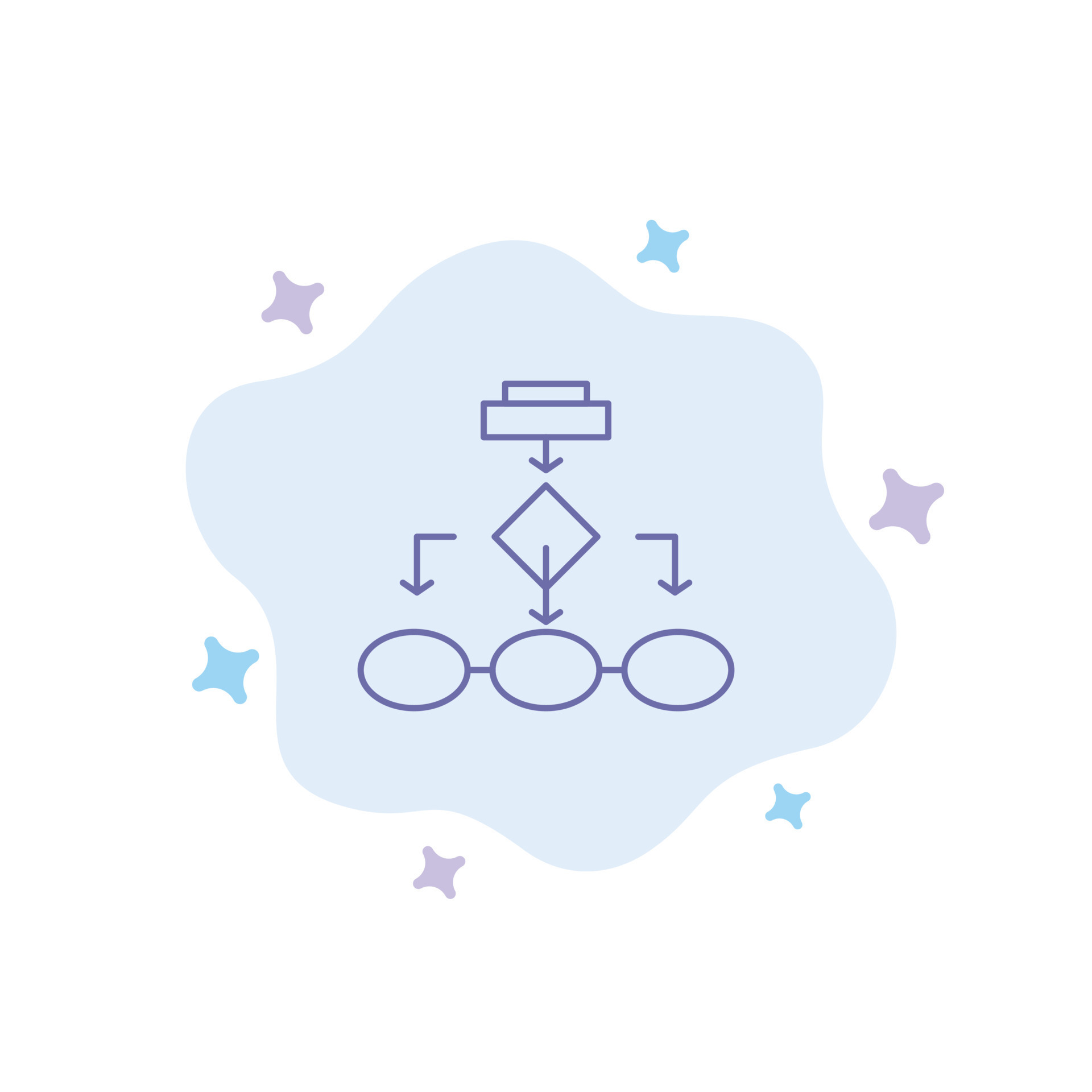 Flowchart Algorithm Business Data Architecture Scheme Structure Workflow Blue Icon On Abstract