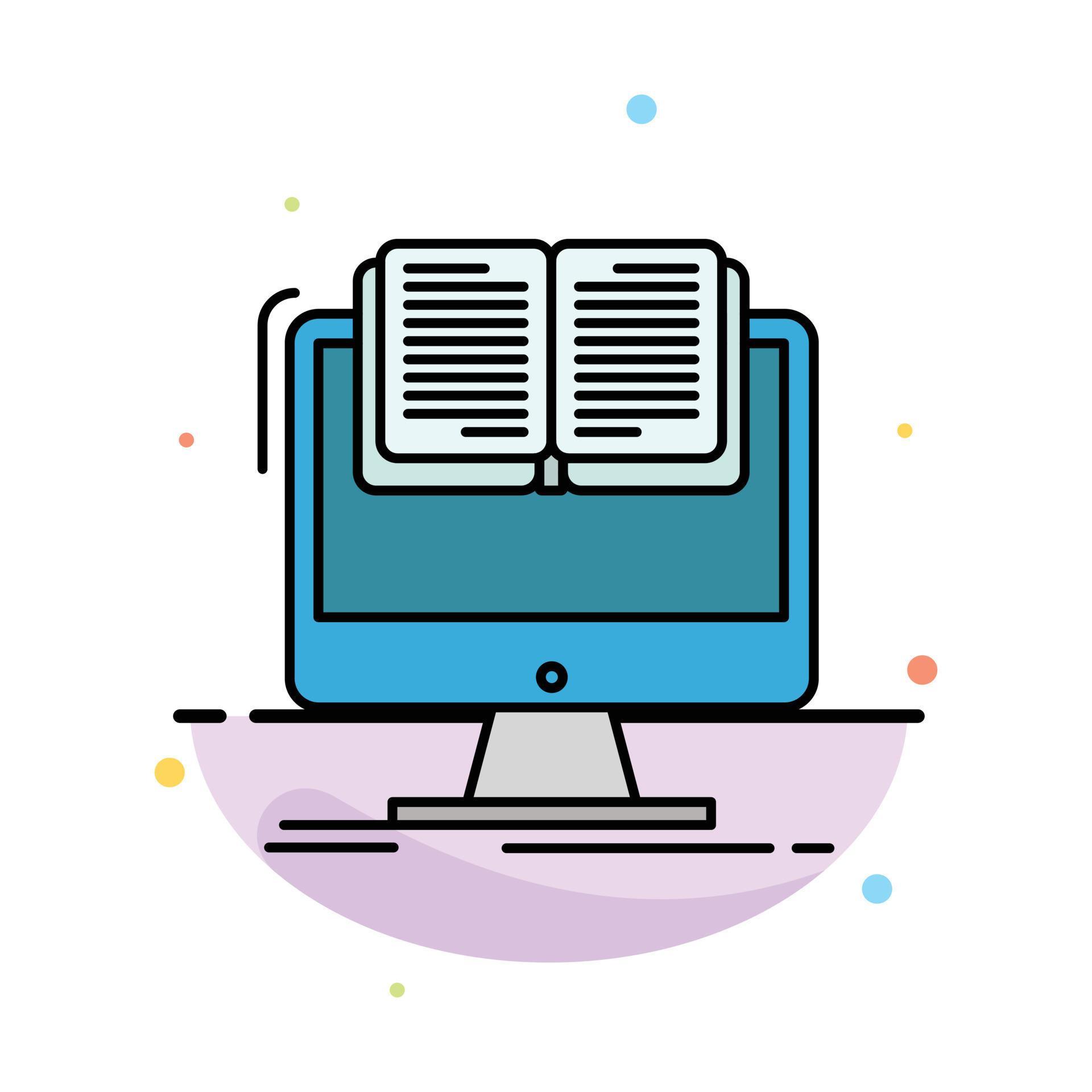 Document File Computer Cv Book Abstract Flat Color Icon Template ...