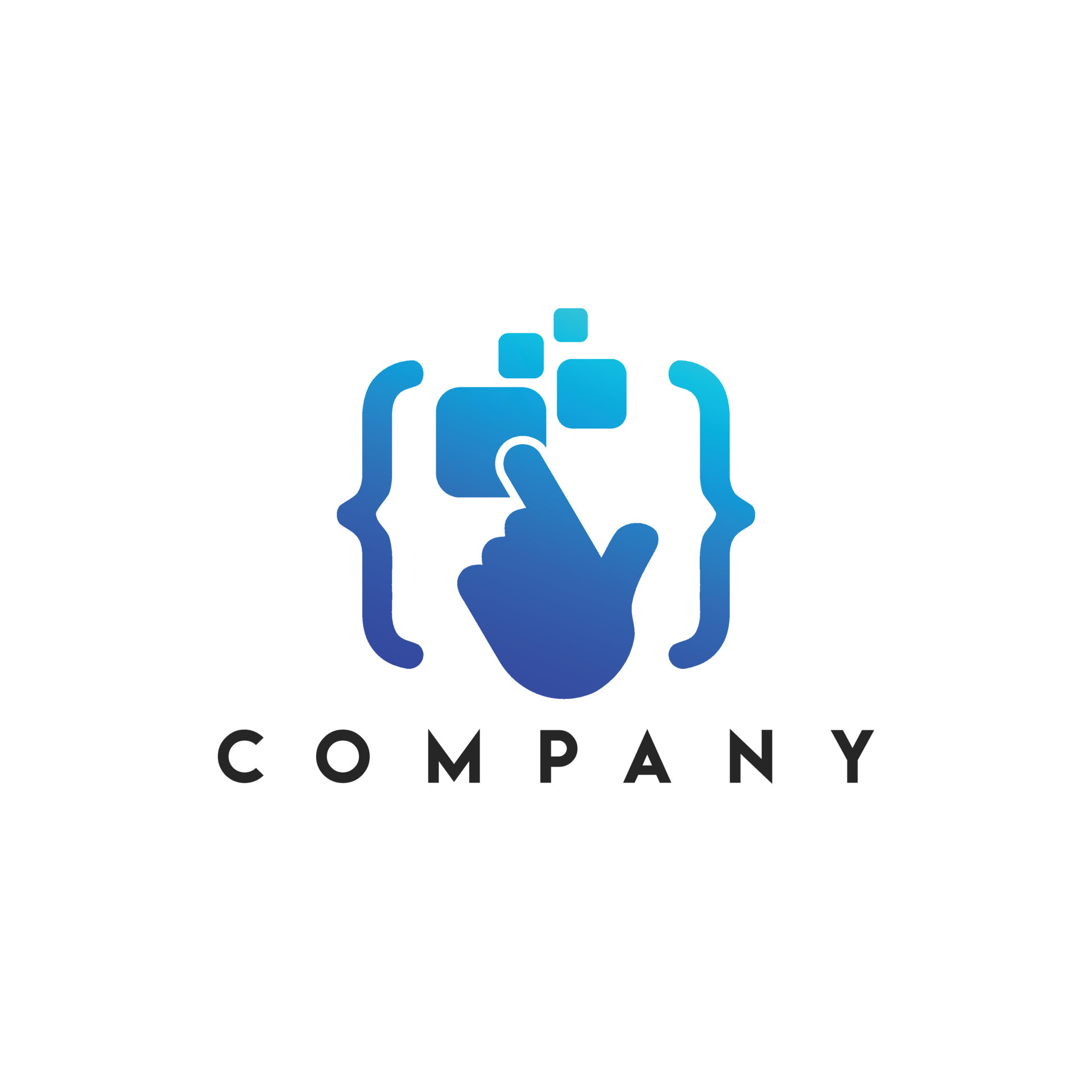 Mobile Code Logo, Touch Apps Logo, Digital code logo 13158151 Vector ...