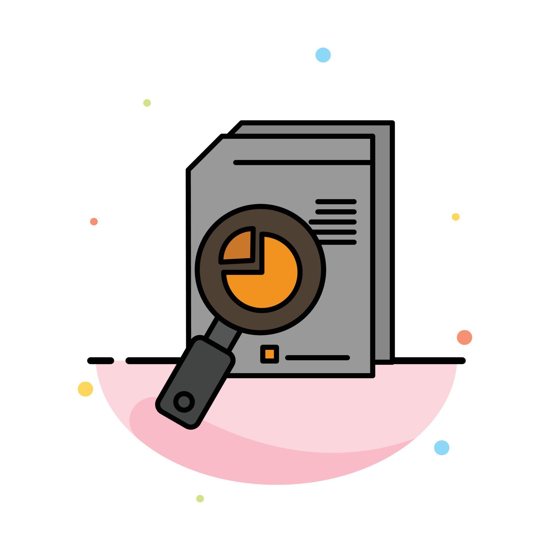 Research Analysis Analytic Analytics Chart Data Graph Abstract Flat Color Icon Template 13158780