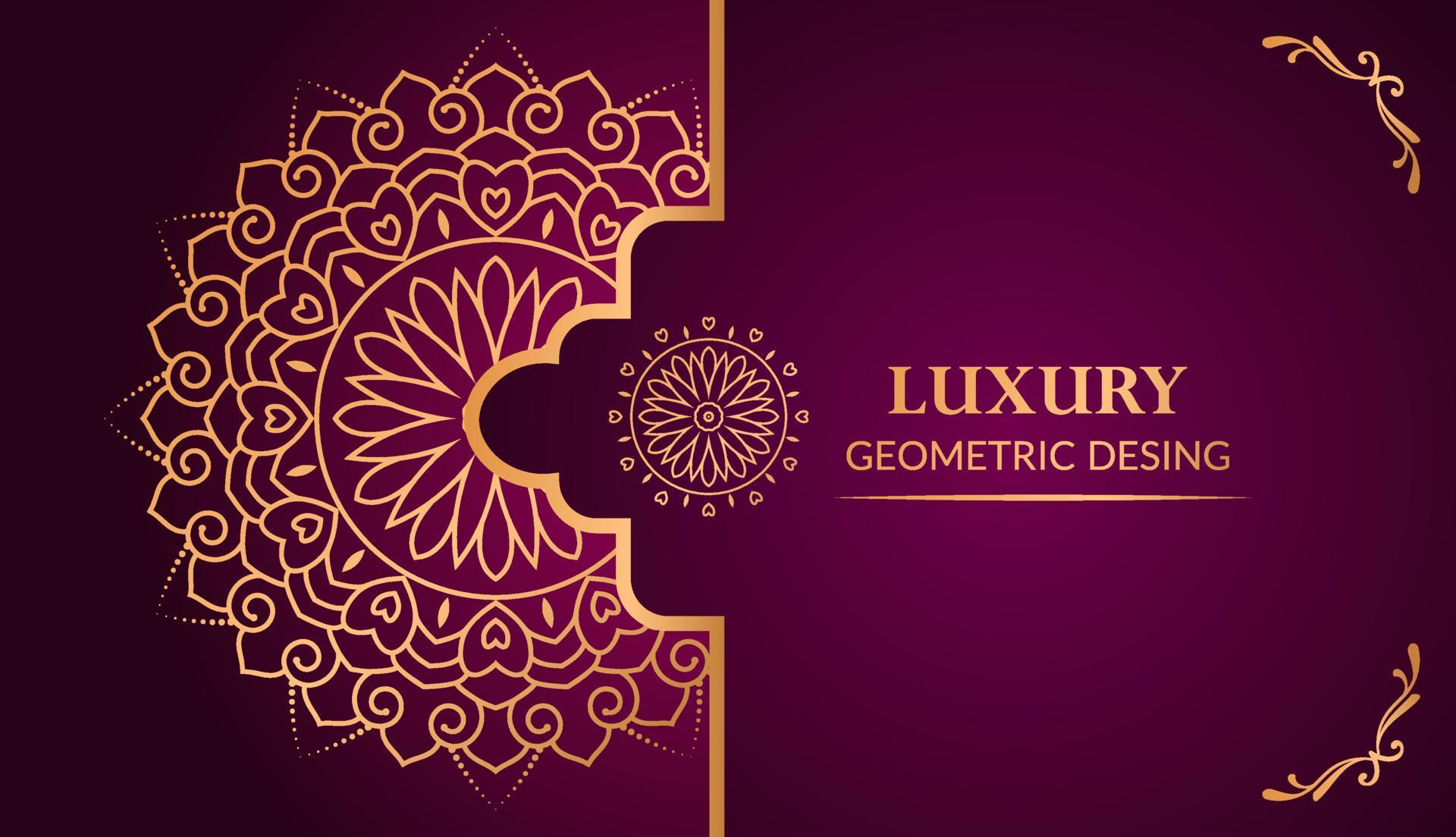 Luxury Arabesque Mandala Background with golden elements. Arabic ...