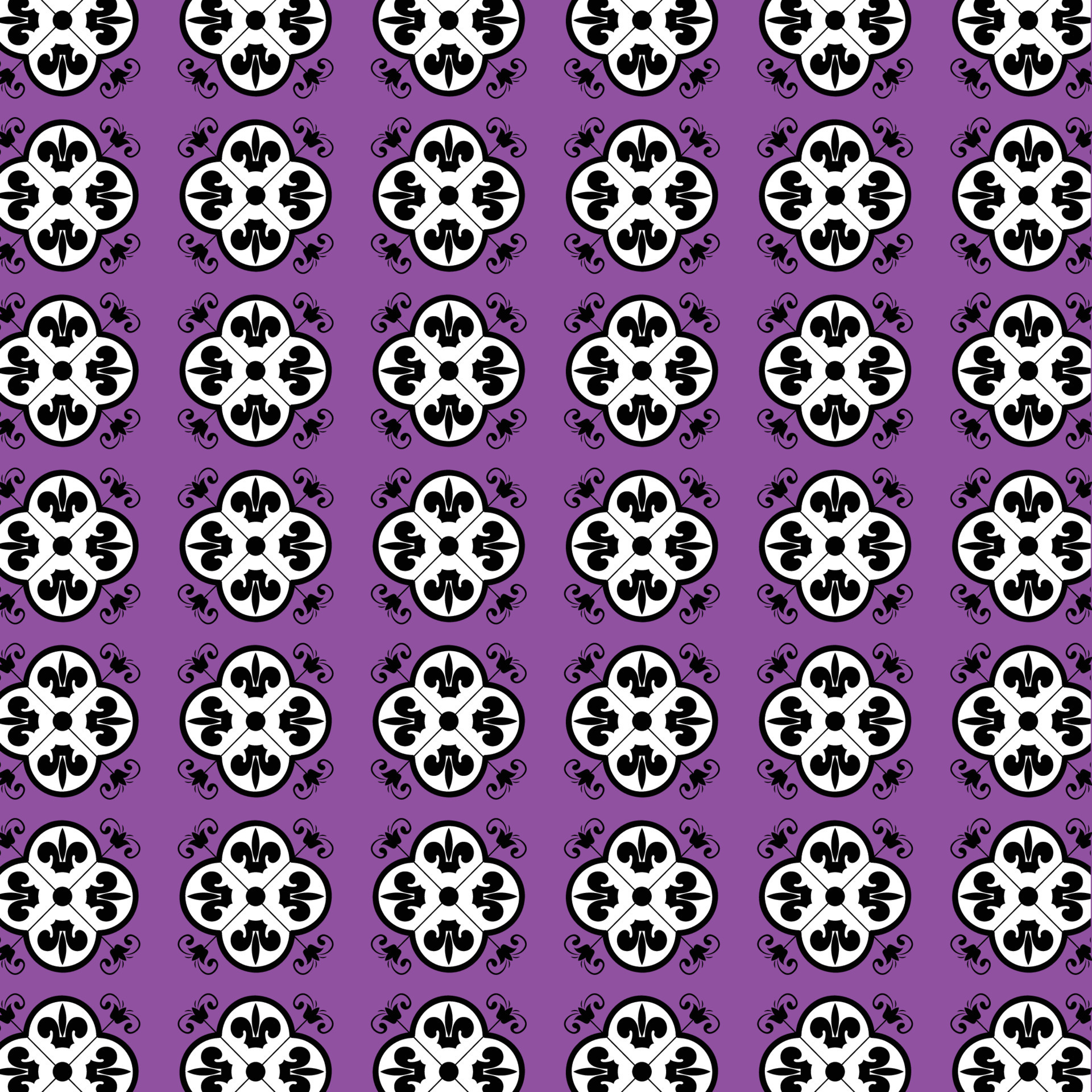 Decorative Tile Pattern Template Flat Symmetric Repeating Design