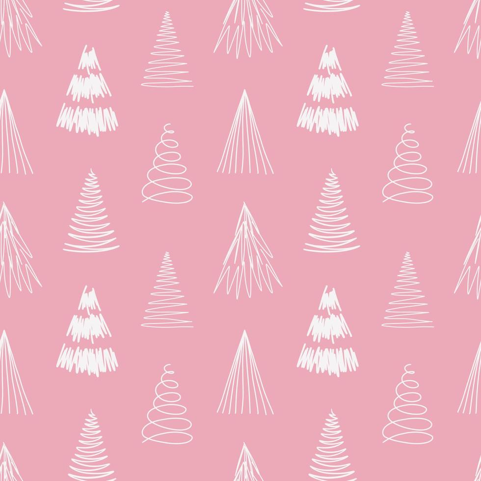 Merry Christmas And Happy New Year Seamless Pattern With Various