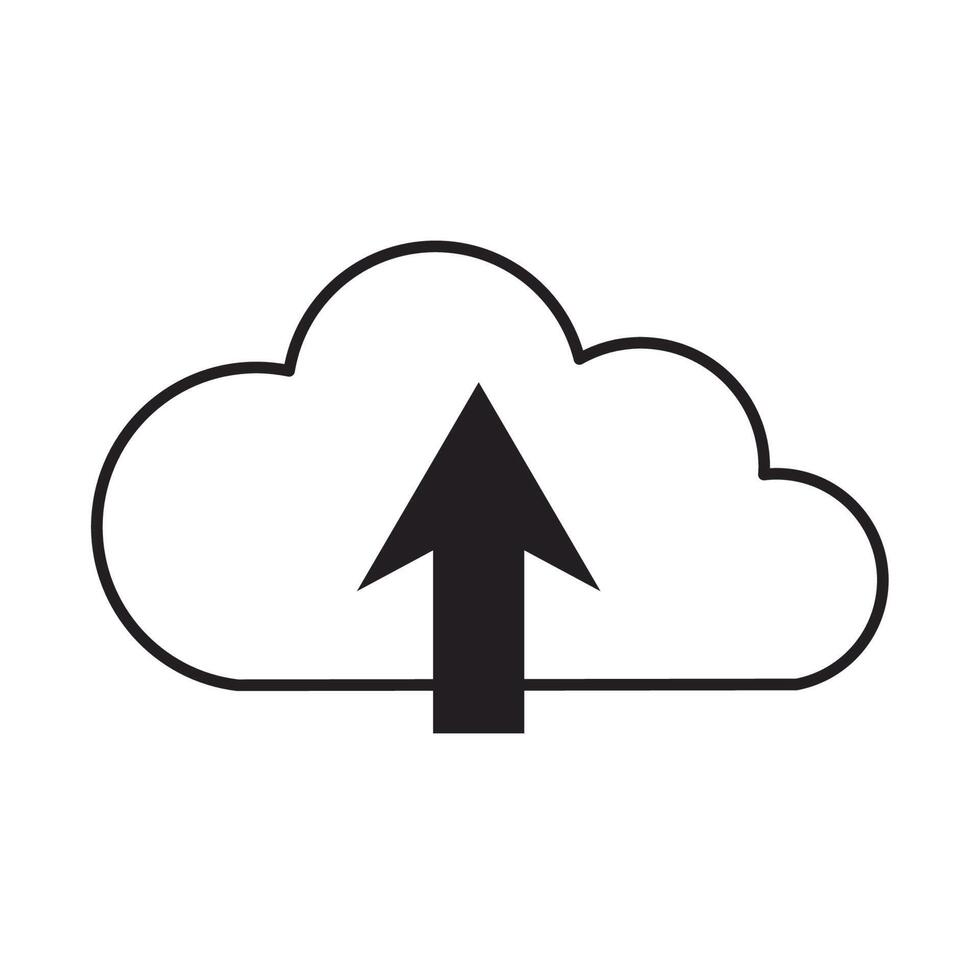 Cloud Computing Upload Data Storage Isolated Linear Style Icon 13165099 Vector Art At Vecteezy