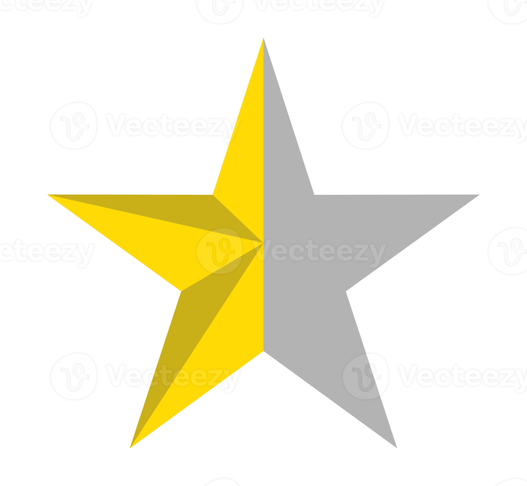 3D Visual of the Five, 5 Star Sign. Star Rating Icon Symbol for Pictogram, Apps, Website or ...