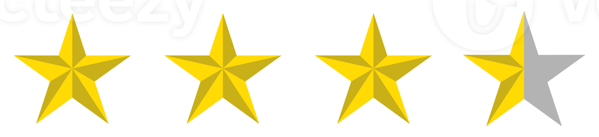 3D Visual of the Five, 5 Star Sign. Star Rating Icon Symbol for Pictogram, Apps, Website or ...