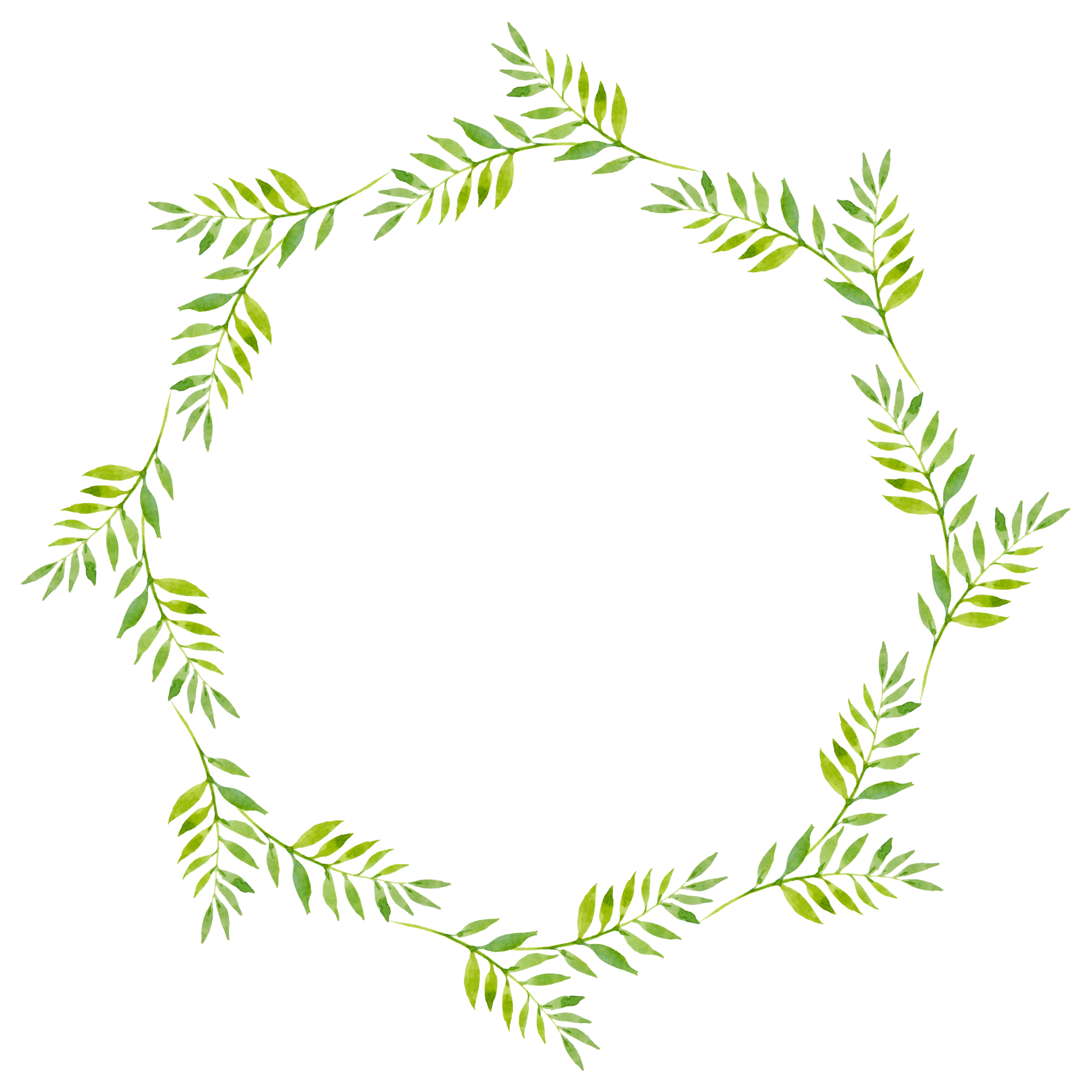 Watercolor Illustration Wreath Green Leaves And Blue Branches Hand watercolor-illustration-wreath-green-leaves-and-blue-branches-hand