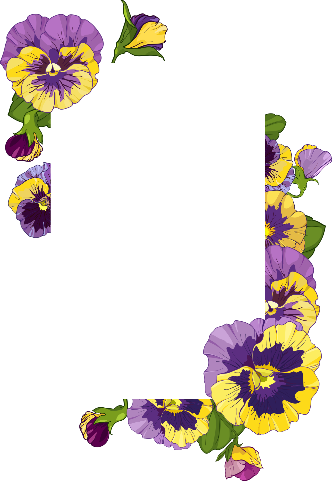 Yellow And Purple Flower Clipart