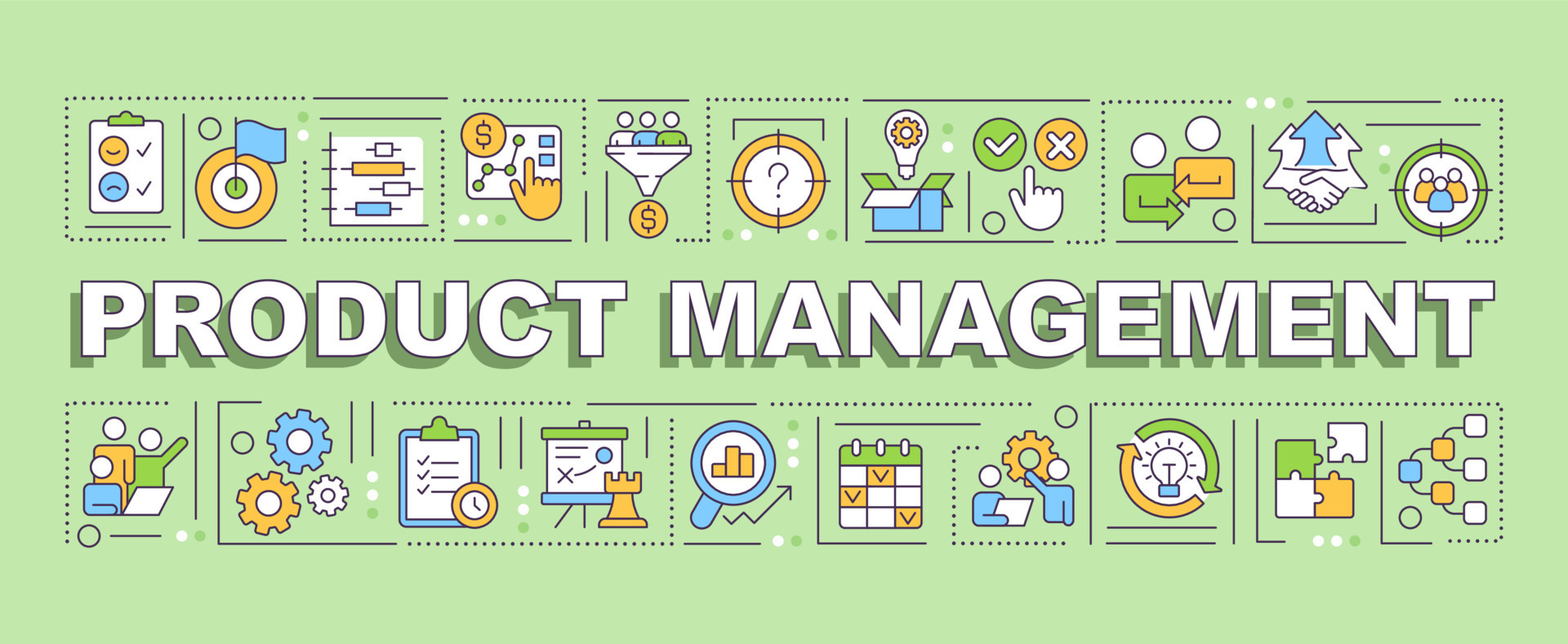 Product management word concepts green banner. Business. Infographics ... Product management word concepts green banner. Business. Infographics ...