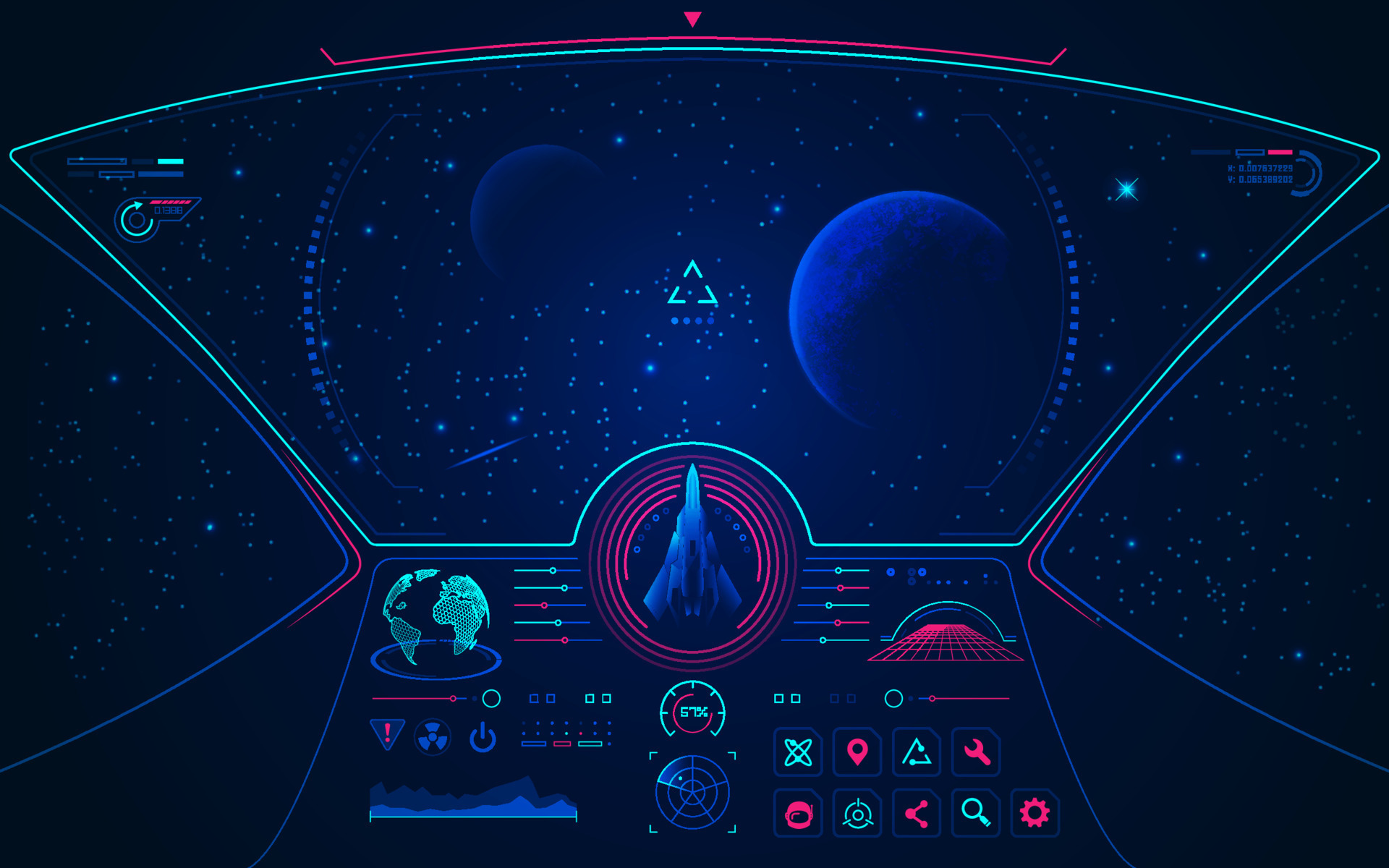 spaceship mode interface 13167343 Vector Art at Vecteezy