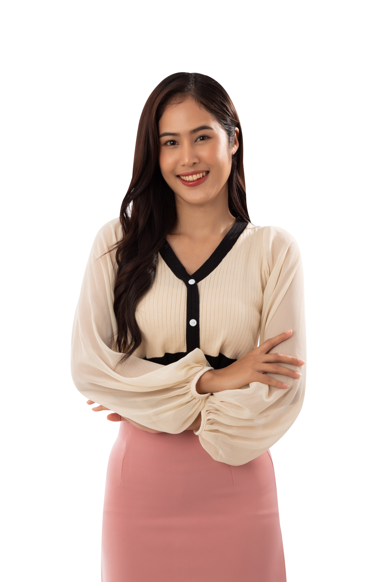 Portrait Of A Smiling Asian Woman Cutout Png File 13167589 Png