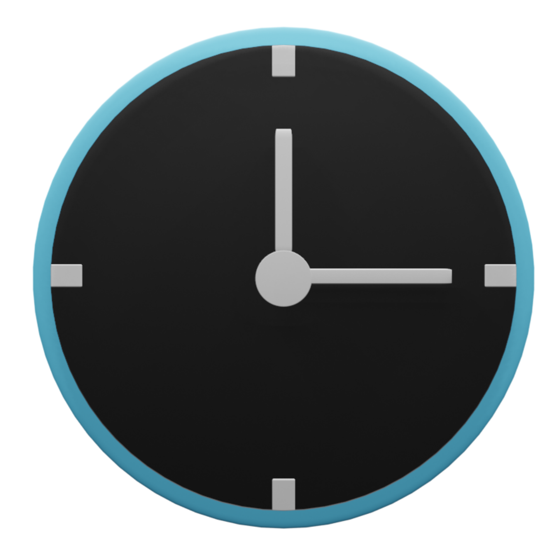 3d Clock Icon Black Color Suitable To Be Used As An Additional Element In Your Design 13168132 Png
