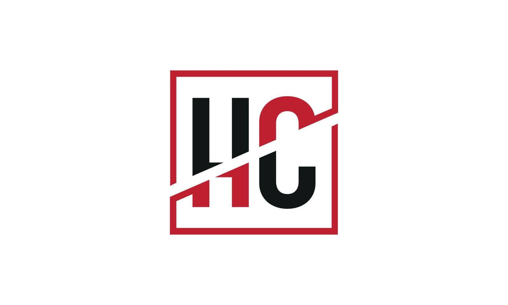 HC logo design. Initial HC letter logo monogram design in black and red ... HC logo design. Initial HC letter logo monogram design in black and red ...