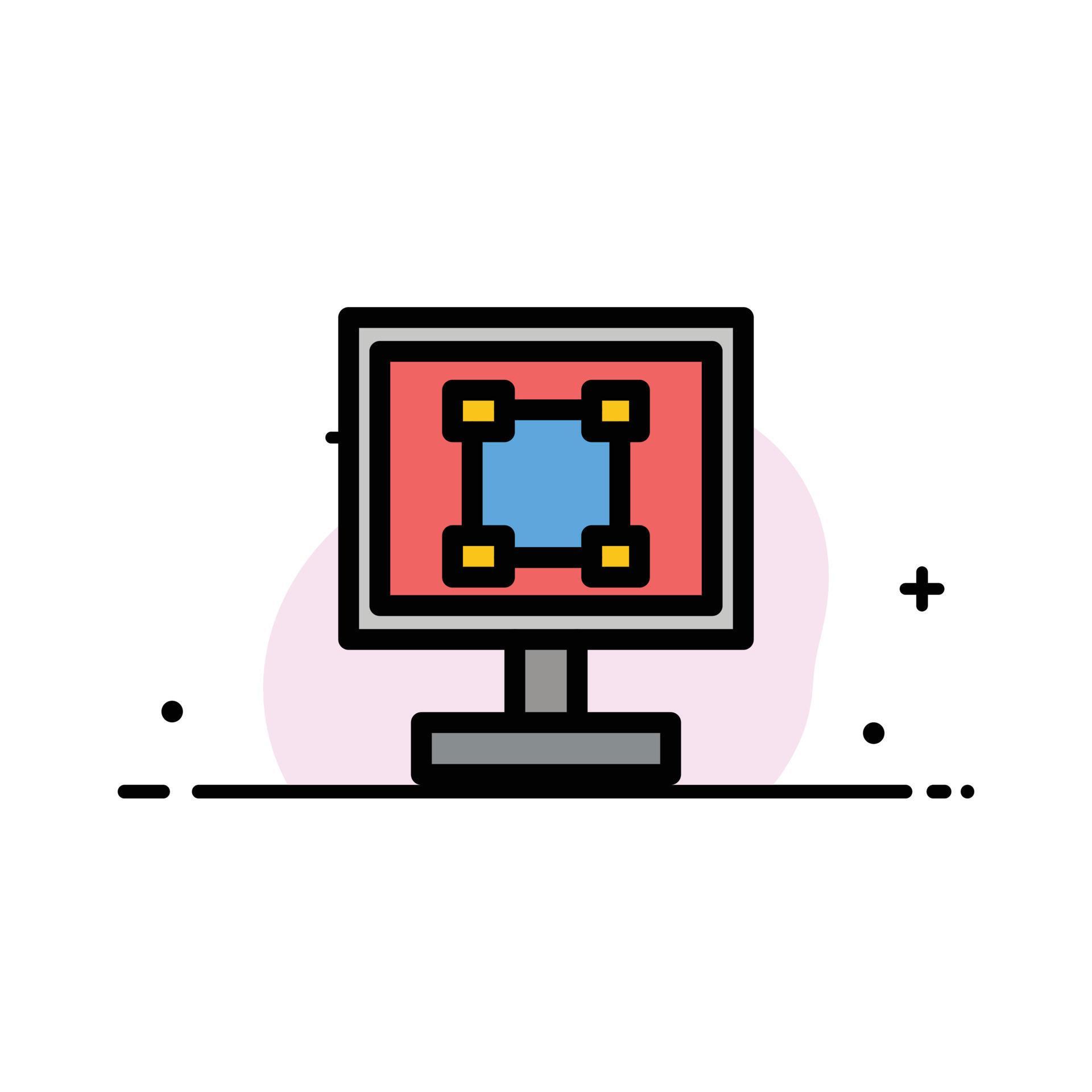 Crop Graphics Design Program Application Business Flat Line Filled Icon