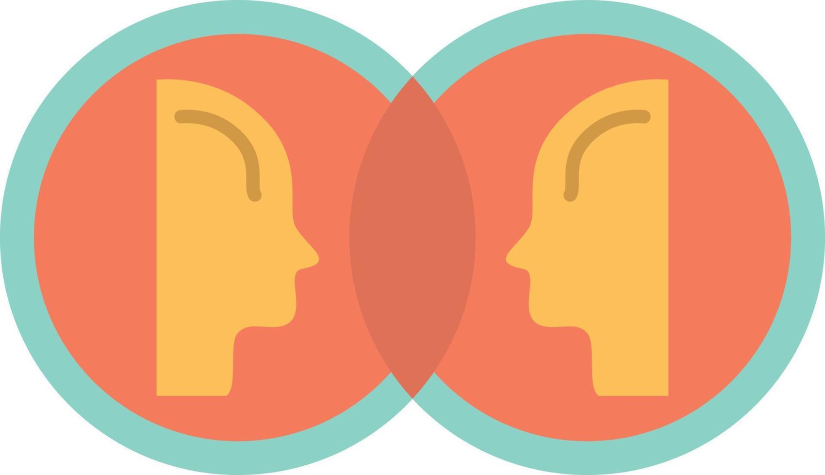 Coin Face Dual Duplicate Man Flat Color Icon Vector Icon Banner Template 13170311 Vector Art At