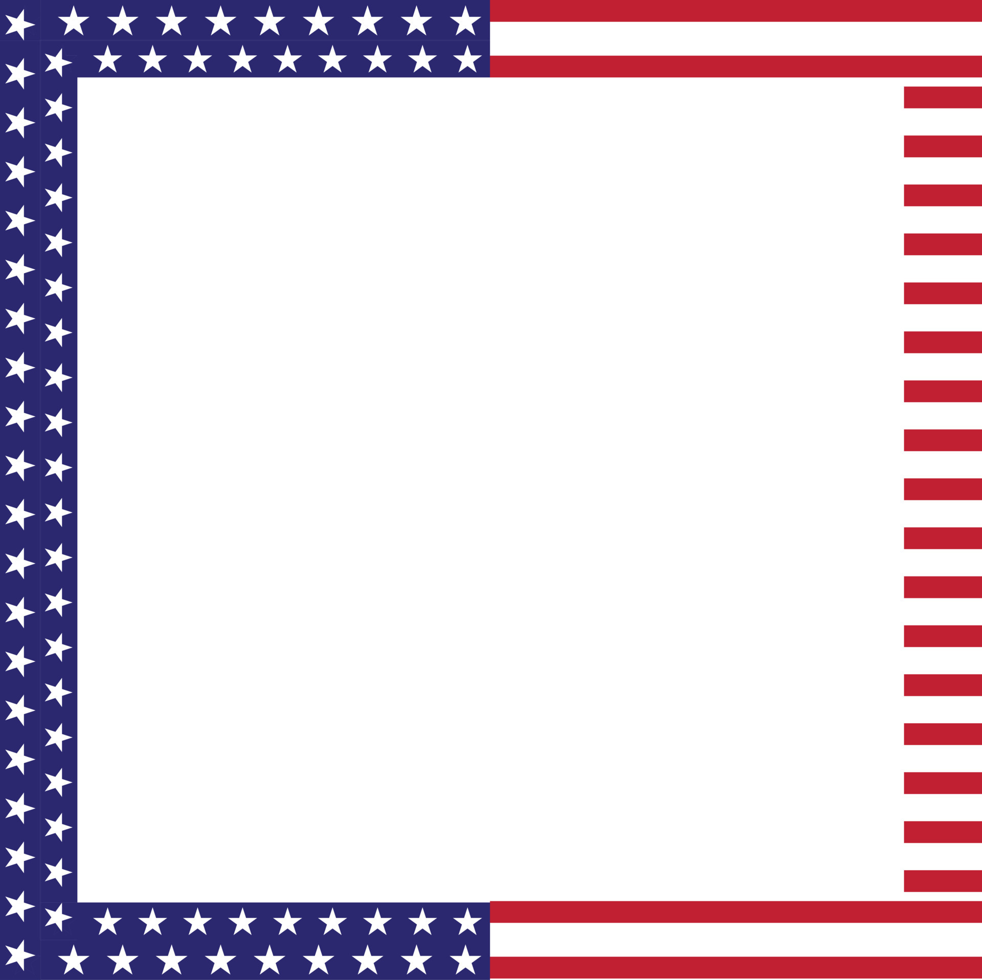 American Flag Page Borders