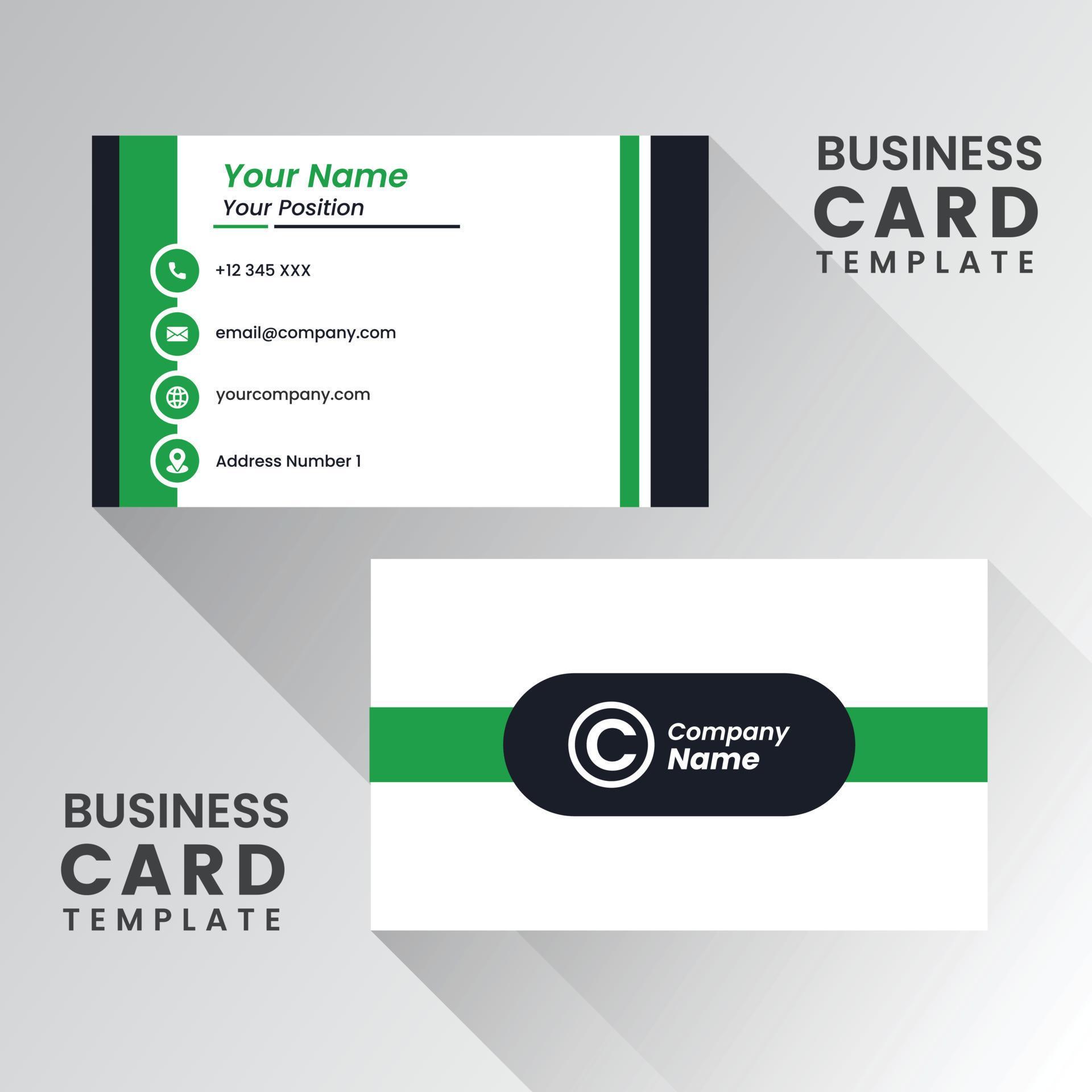 modern creative business card and name card, horizontal simple clean template vector design ...