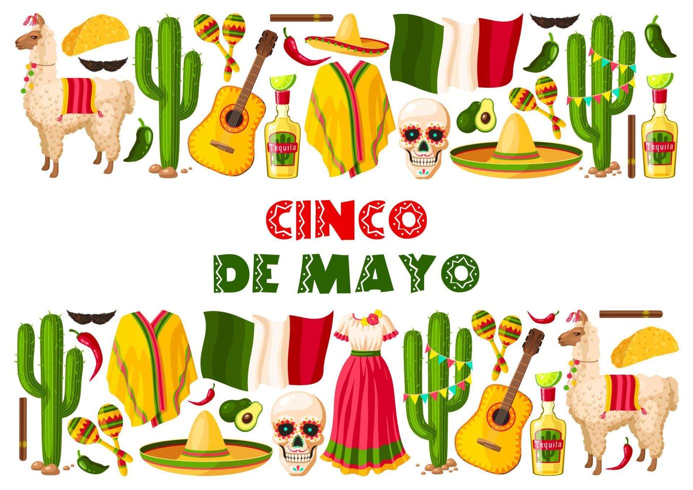 Cinco de Mayo holiday Mexican vector greeting card 13173133 Vector Art ...