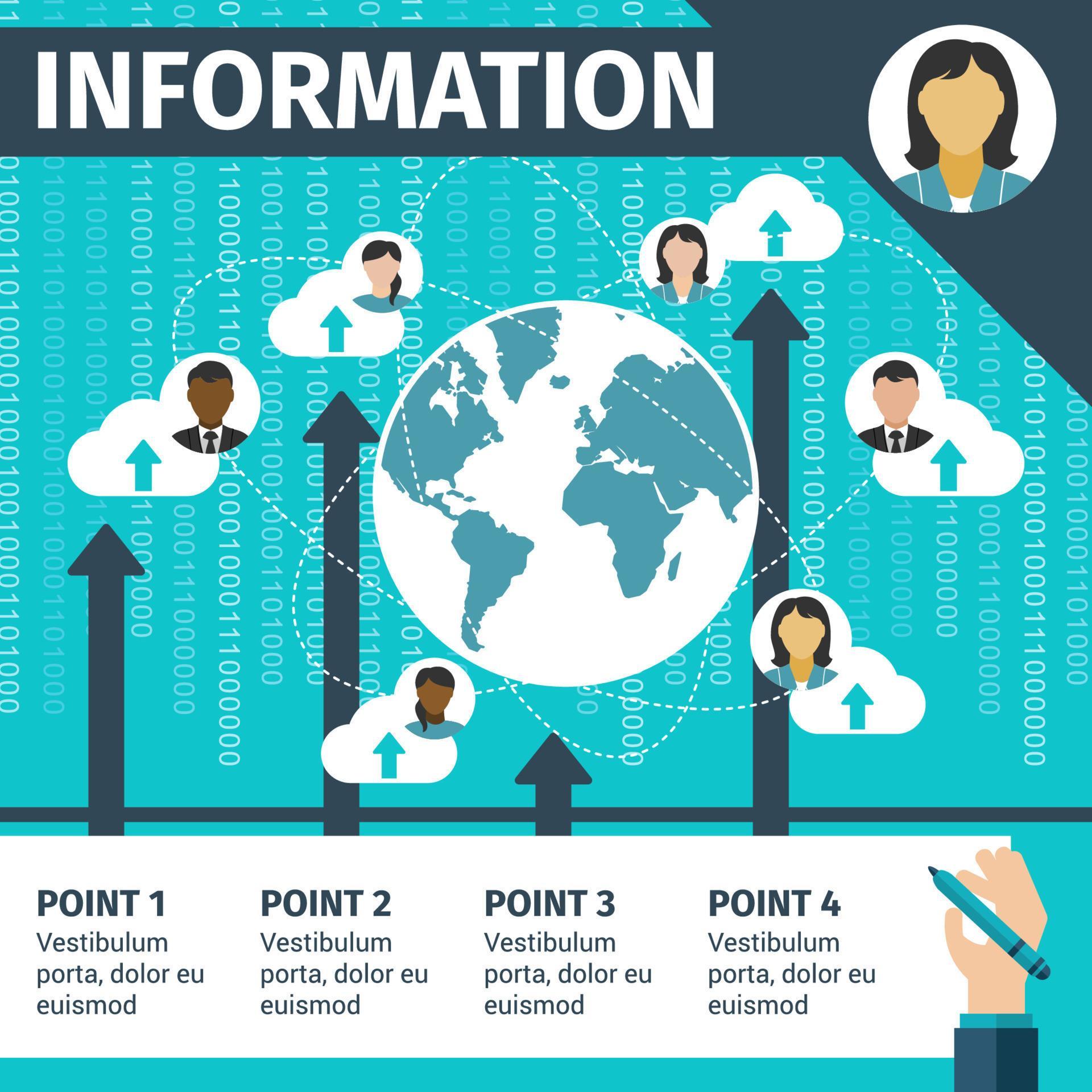 Cloud computing and information technology banner 13173586 Vector Art ...