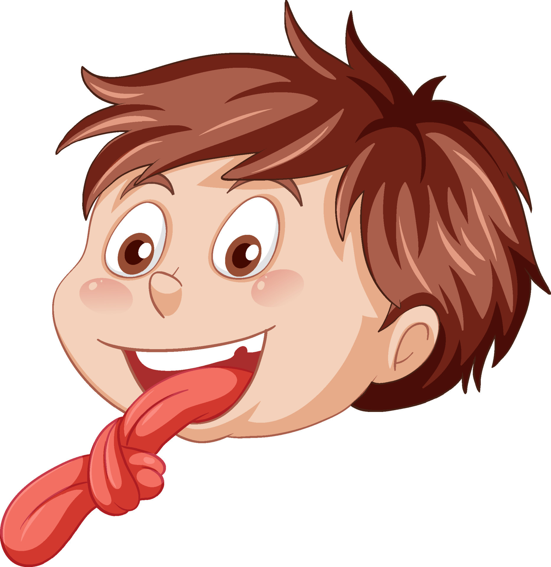 Personaje De Dibujos Animados De Niño Con Trabalenguas 13173989 Vector En Vecteezy