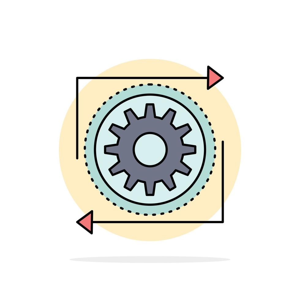 vector de icono de color plano de proceso de operación de gestión de ... vector de icono de color plano de proceso de operación de gestión de ...