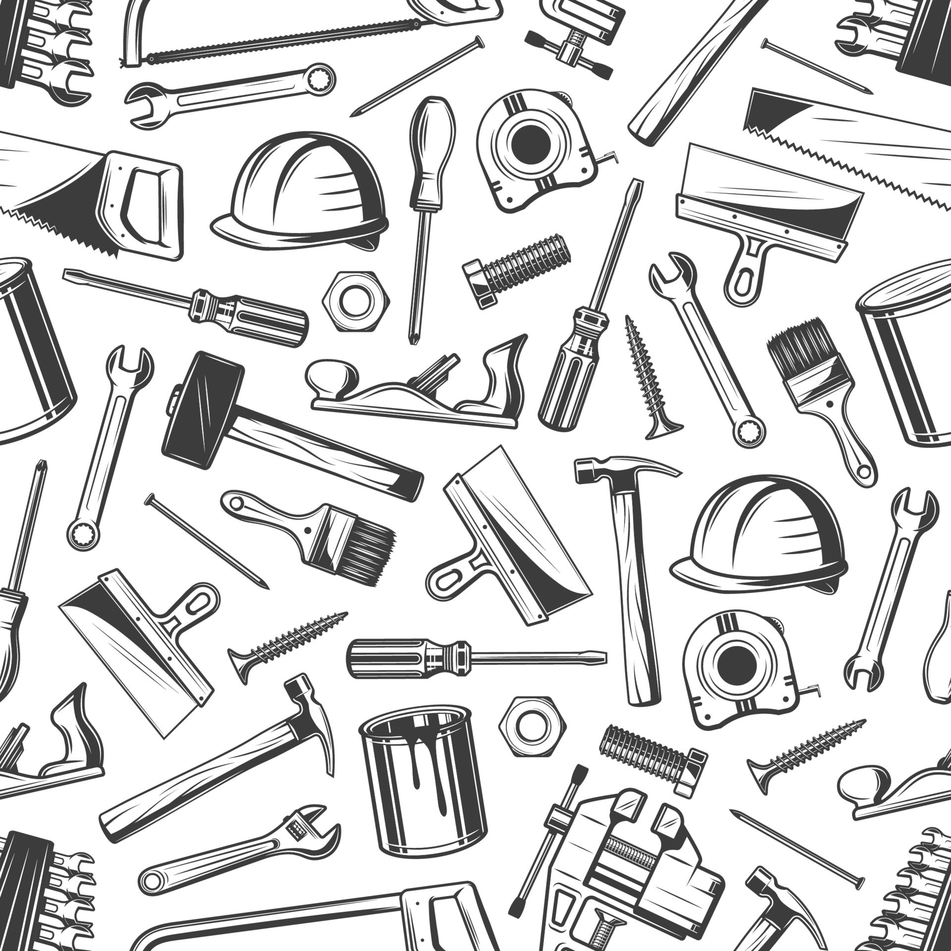 Work tool seamless pattern of repair equipment 13174437 Vector Art at ...