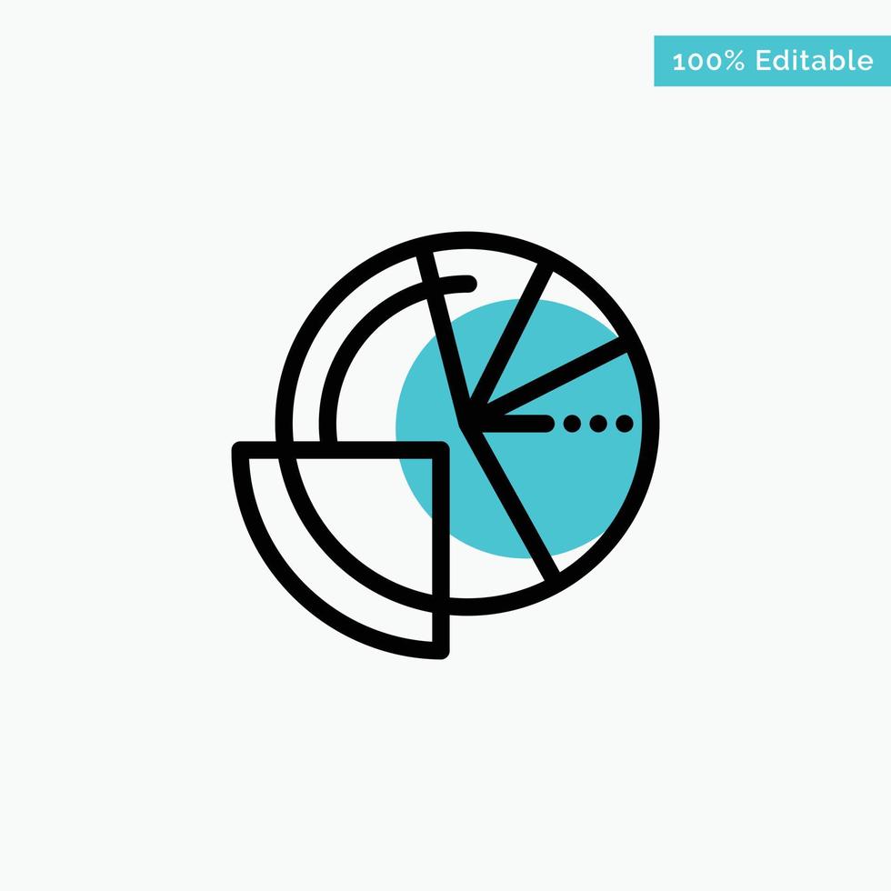 Financial Data Analysis Analytics Data Finance turquoise highlight circle point Vector icon ...