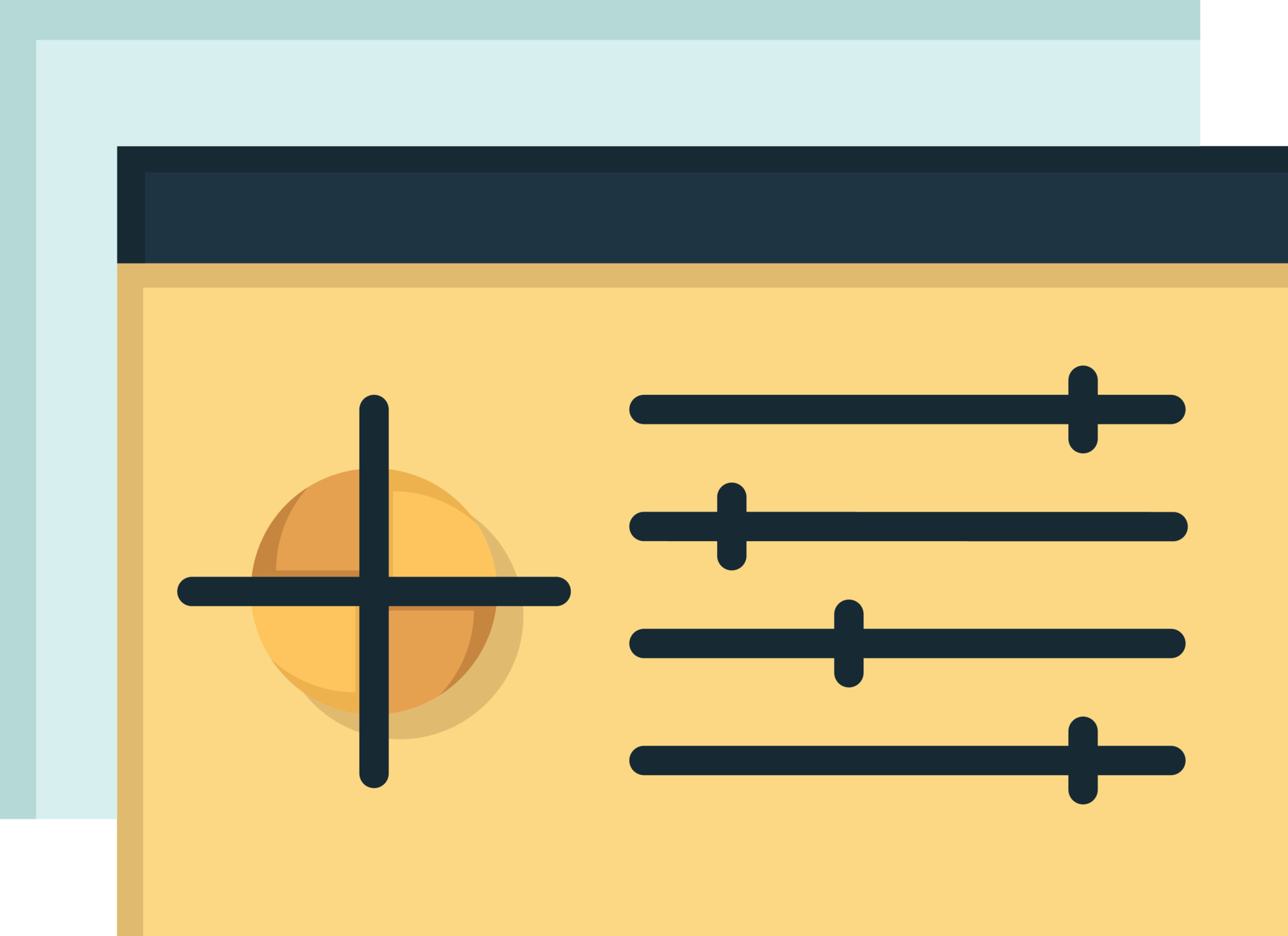 Setting Controller Target Object Flat Color Icon Vector Icon Banner 1770