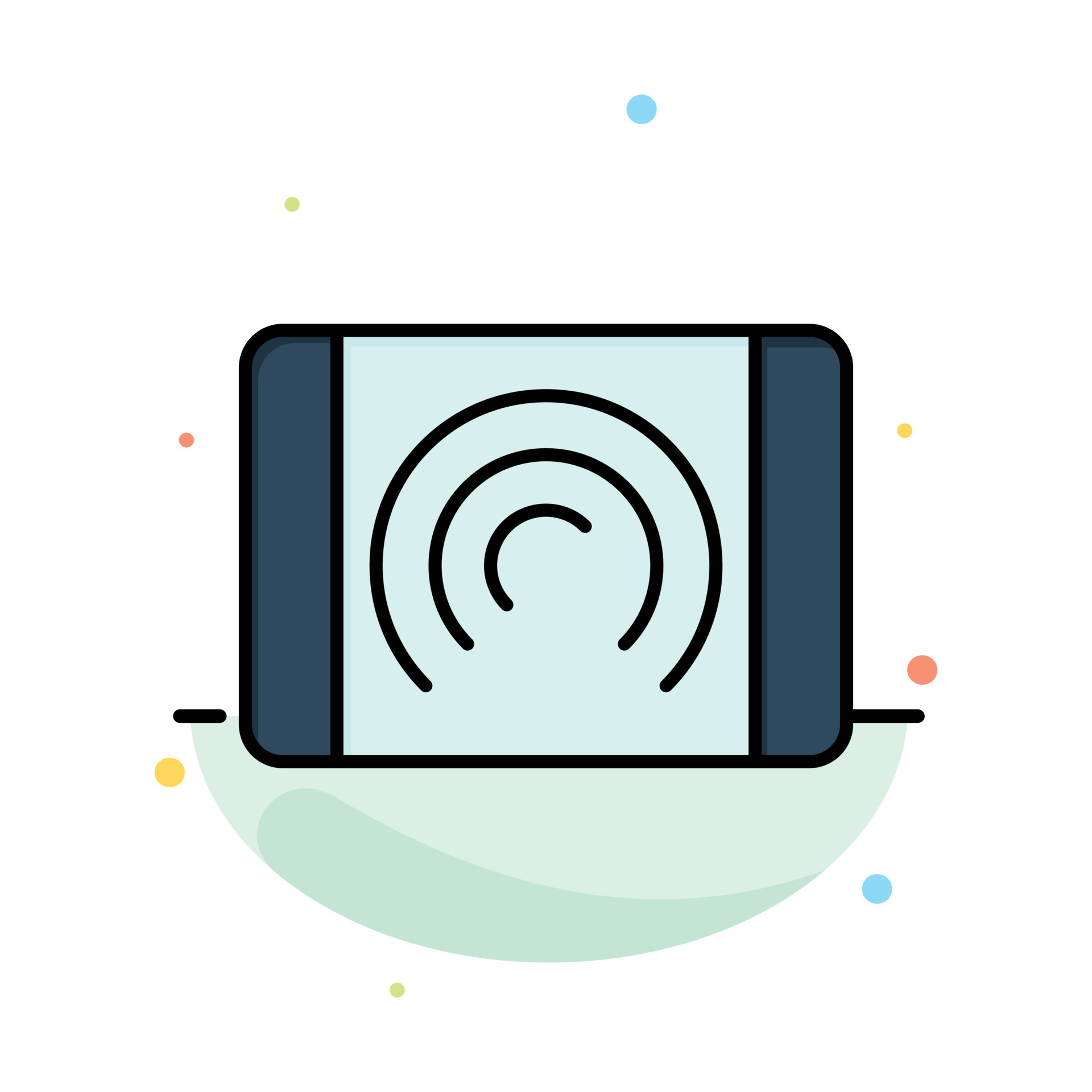 Interaction User Touch Interface Abstract Flat Color Icon Template
