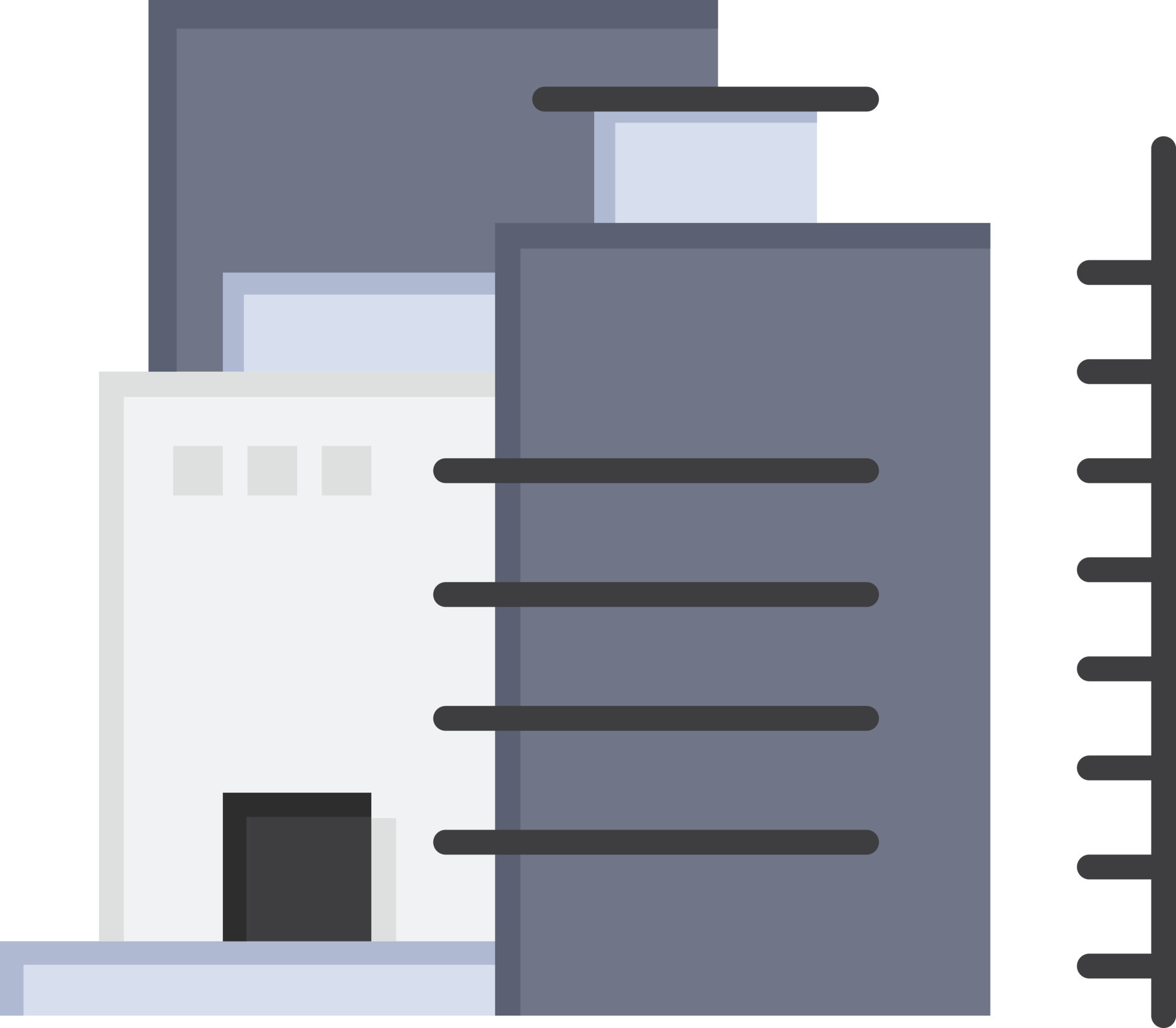 Building Construction Factory Industry Flat Color Icon Vector Icon Banner Template 13176560