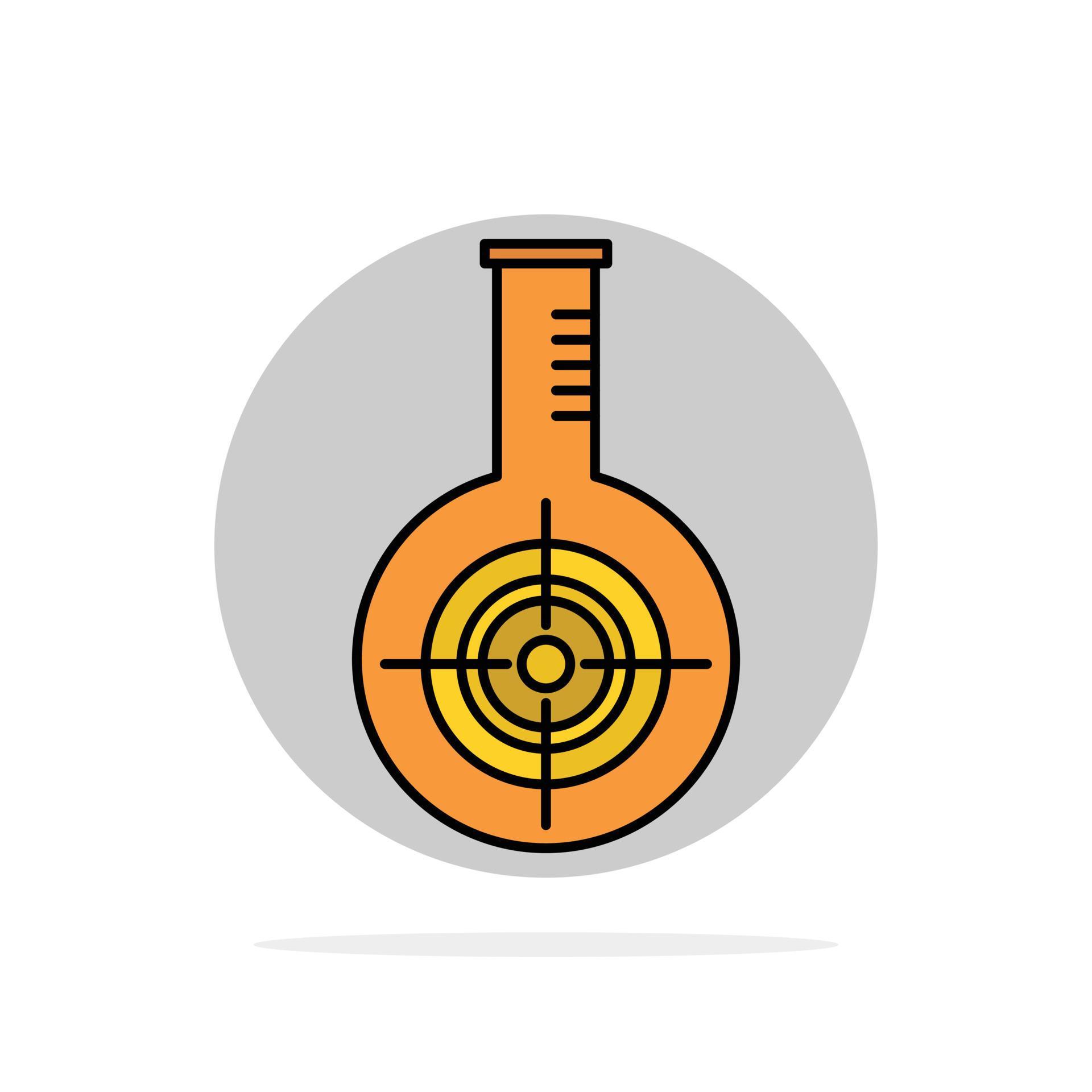 Chemical Flask Reaction Lab Target Abstract Circle Background Flat Color Icon 13176650 Vector