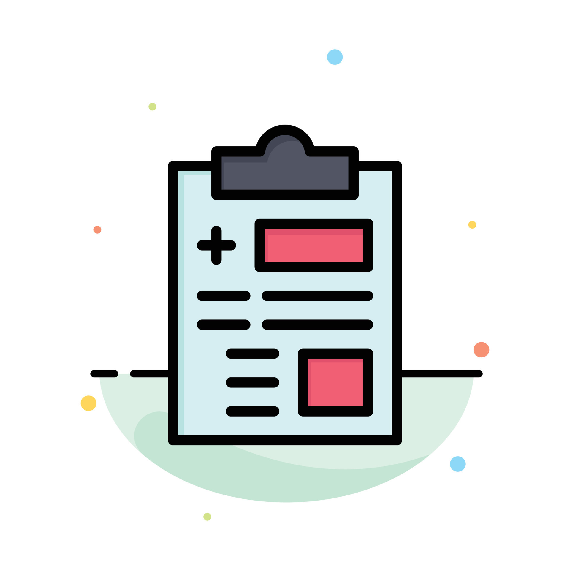 Report Record Health Healthcare Abstract Flat Color Icon Template ...