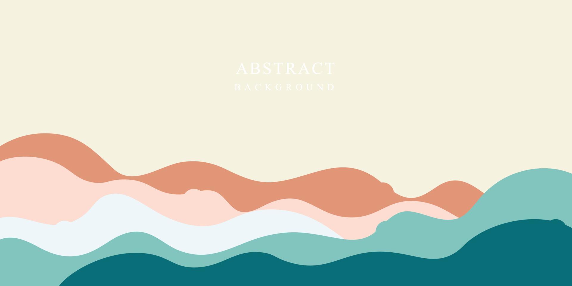 Landscape abstract creative background in minimal trendy style ...