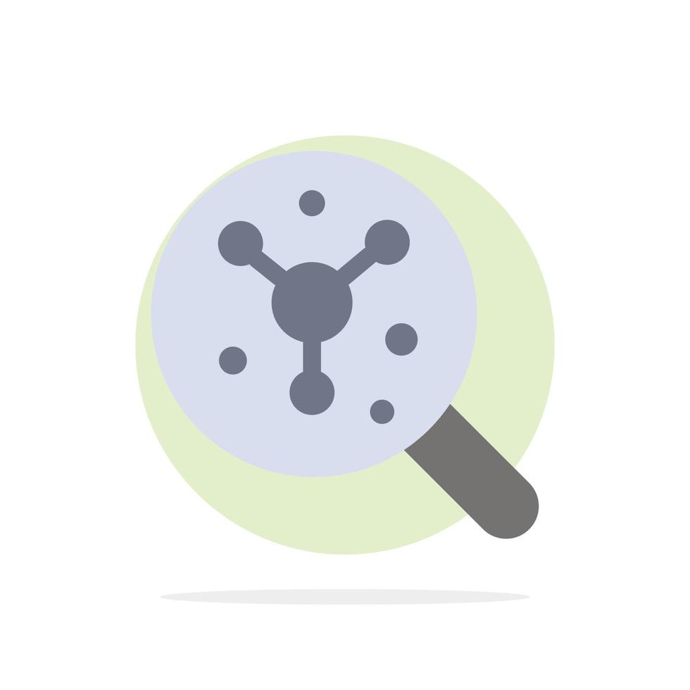 Search Atom Molecule Science Abstract Circle Background Flat Color Icon