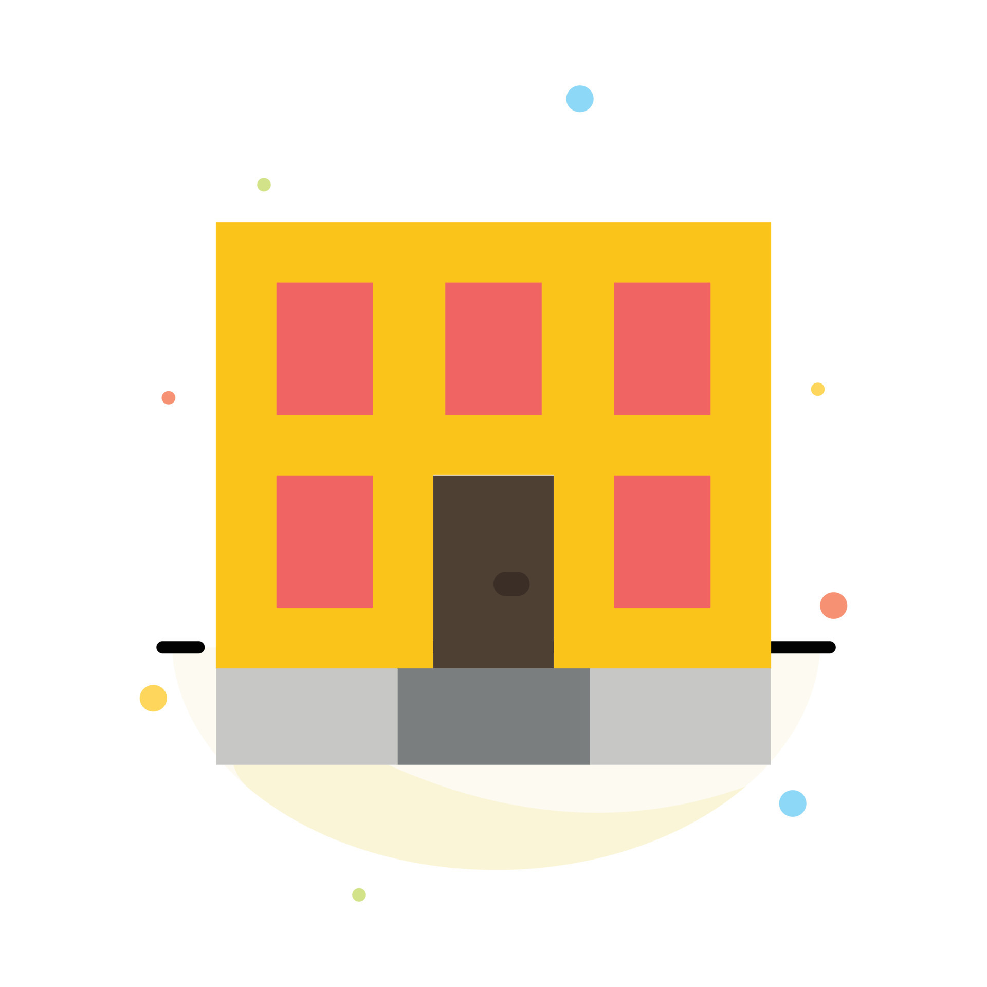 Building Home House Construction Abstract Flat Color Icon Template